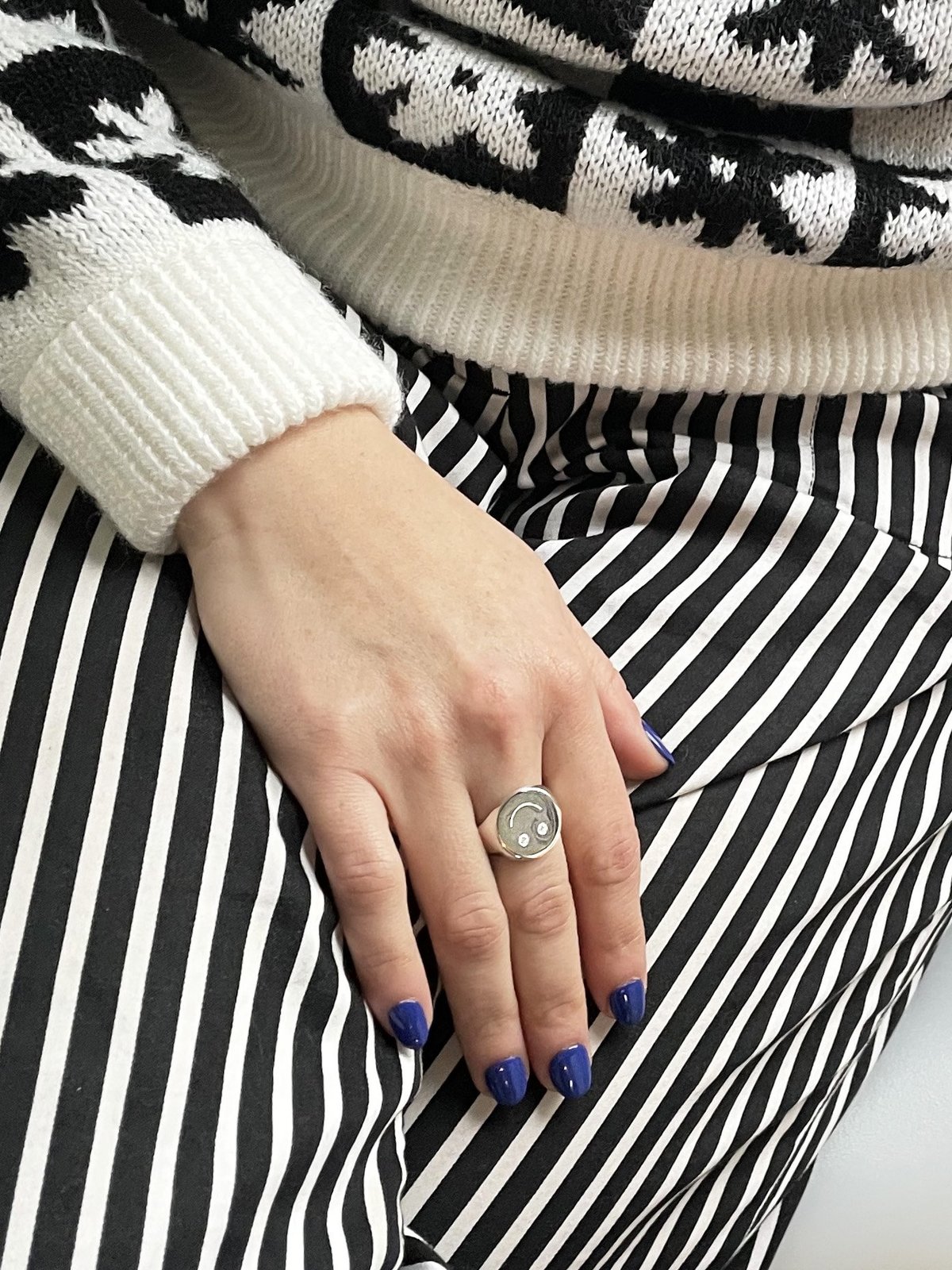 Gilbert Smiley Signet Ring - Sterling Silver | Garmentory