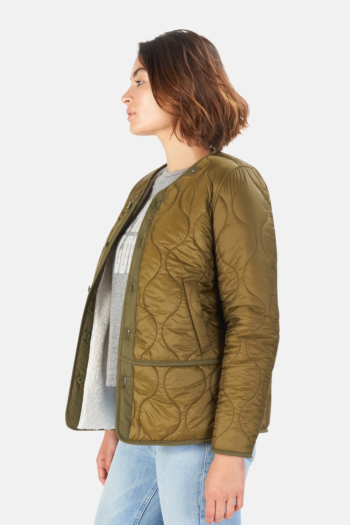 Mother Denim The Jacket-Lining Jacket - Green | Garmentory