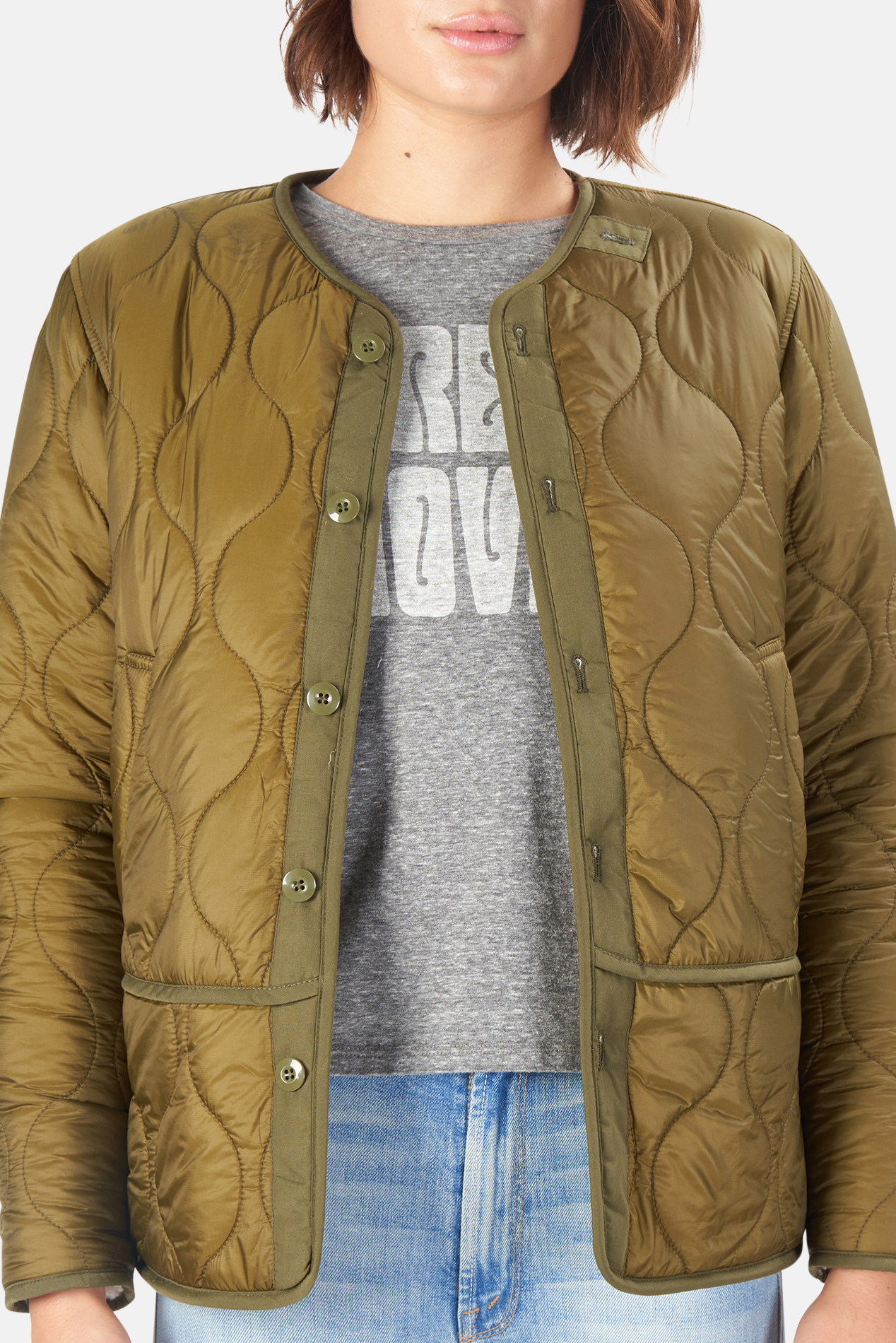 Mother Denim The Jacket-Lining Jacket - Green | Garmentory