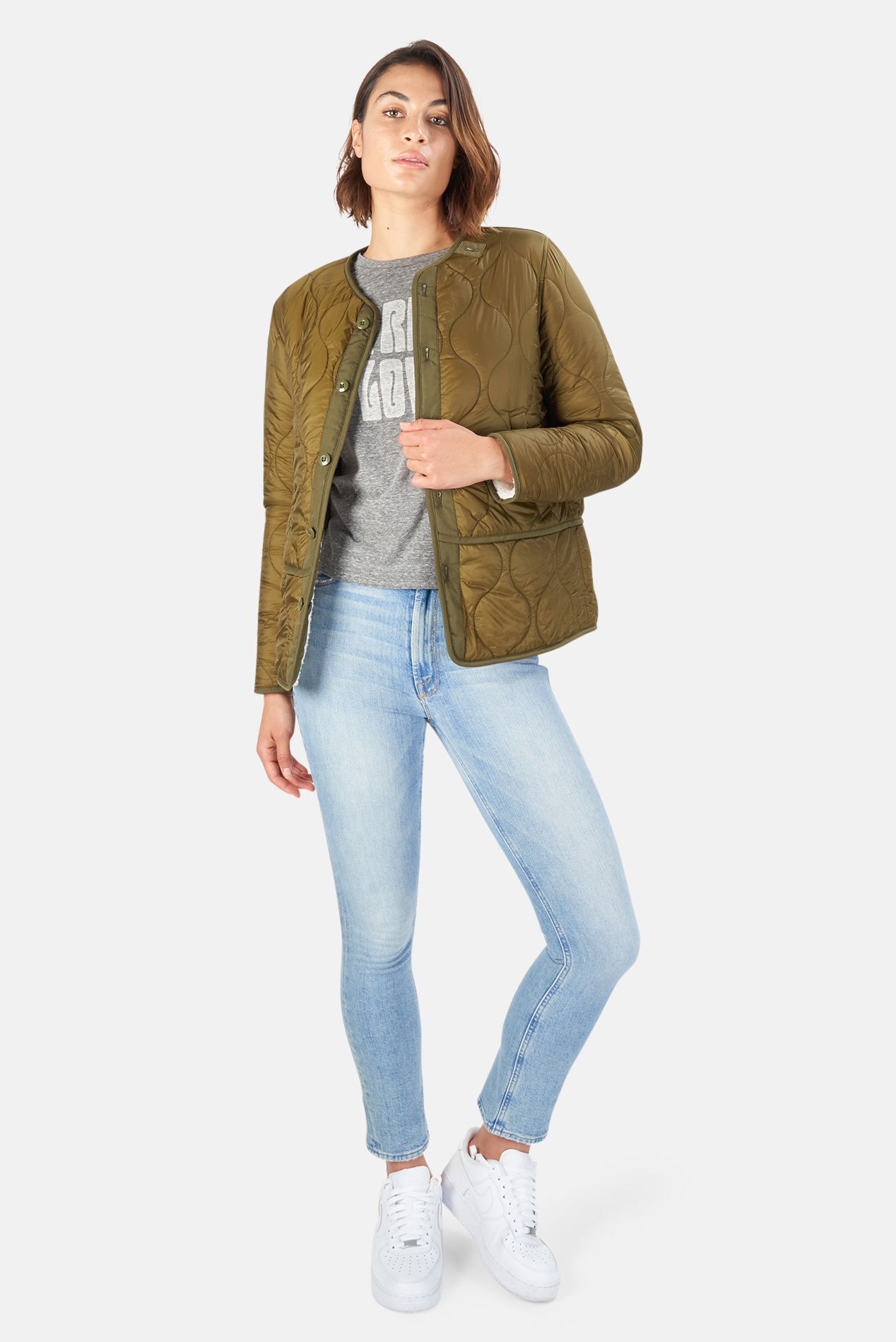 Mother Denim The Jacket-Lining Jacket - Green | Garmentory