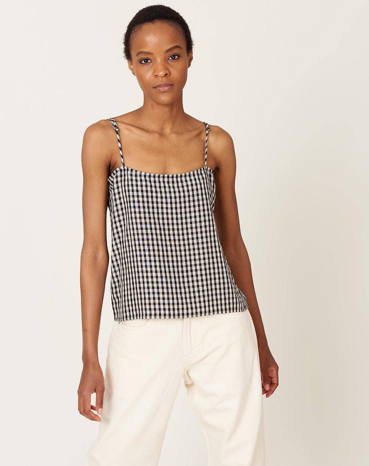 Caron Callahan Kati Top - Black Gingham | Garmentory