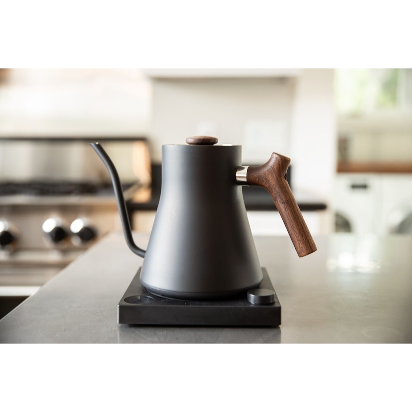 FELLOW Stagg EKG kettle - Matte Black/Walnut Accent | Garmentory