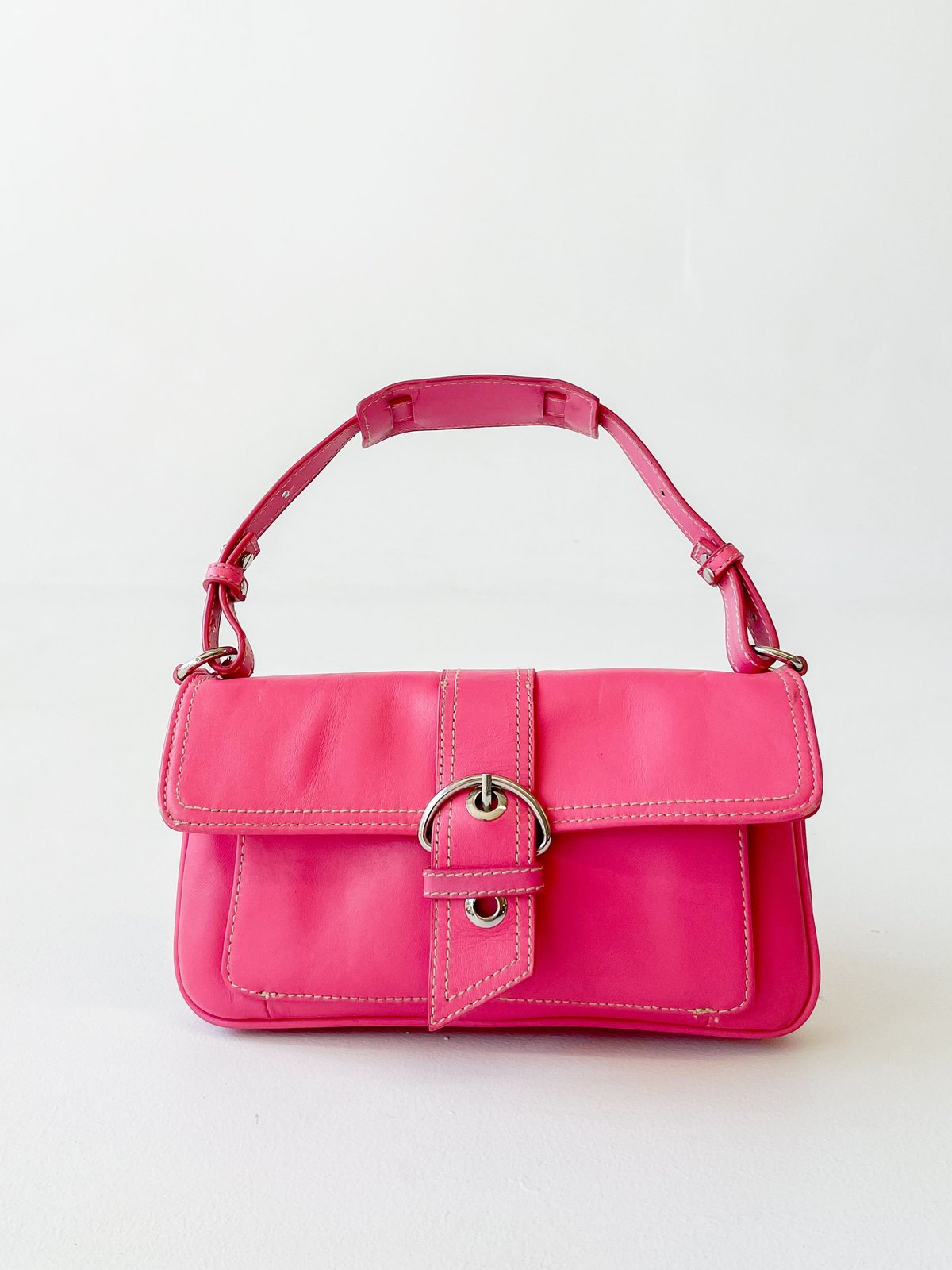 Vintage Coach Leather Mini Purse - Hot Pink | Garmentory