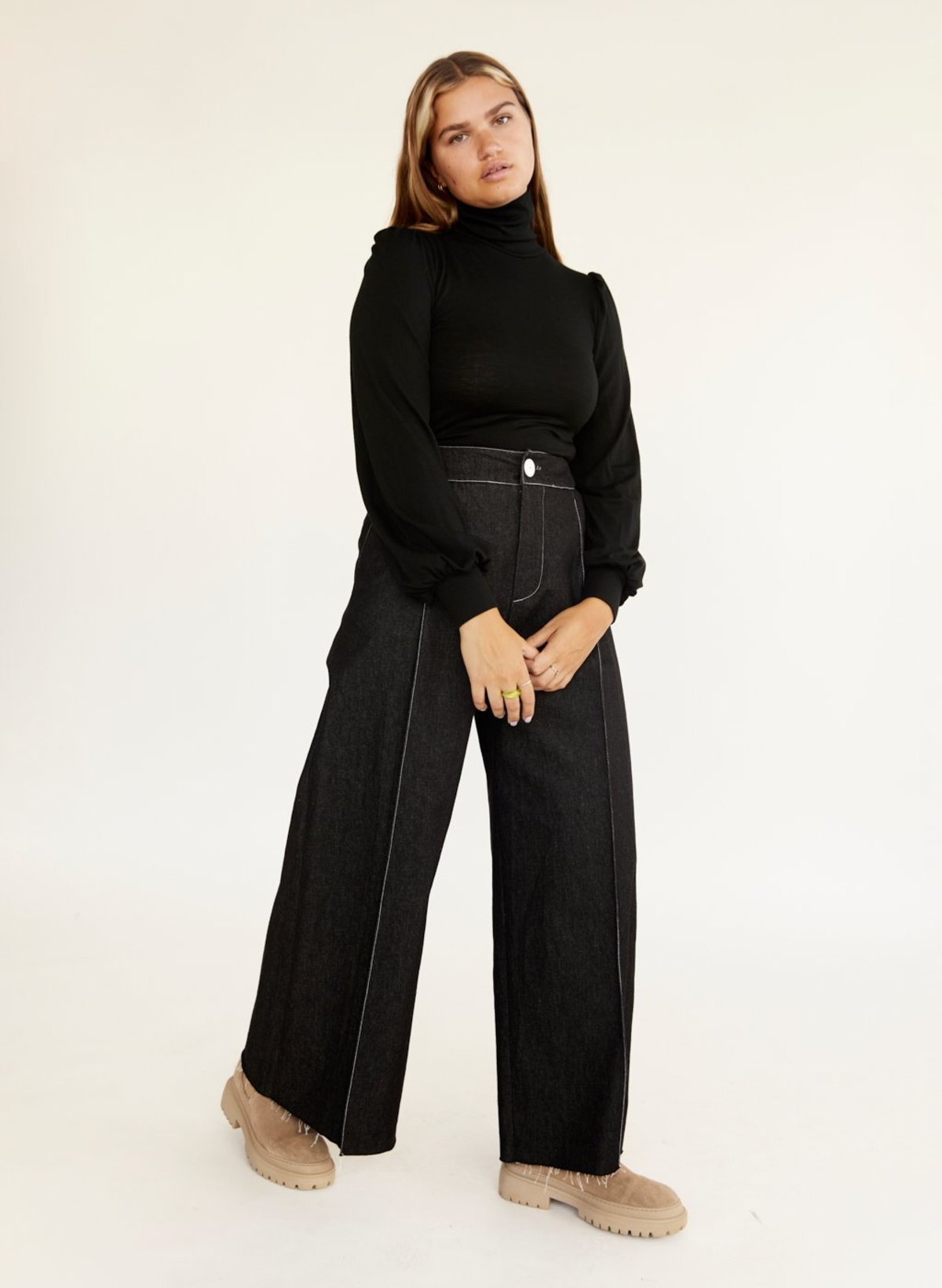 Eliza Faulkner Merino Wool Dolly Turtleneck - Black | Garmentory