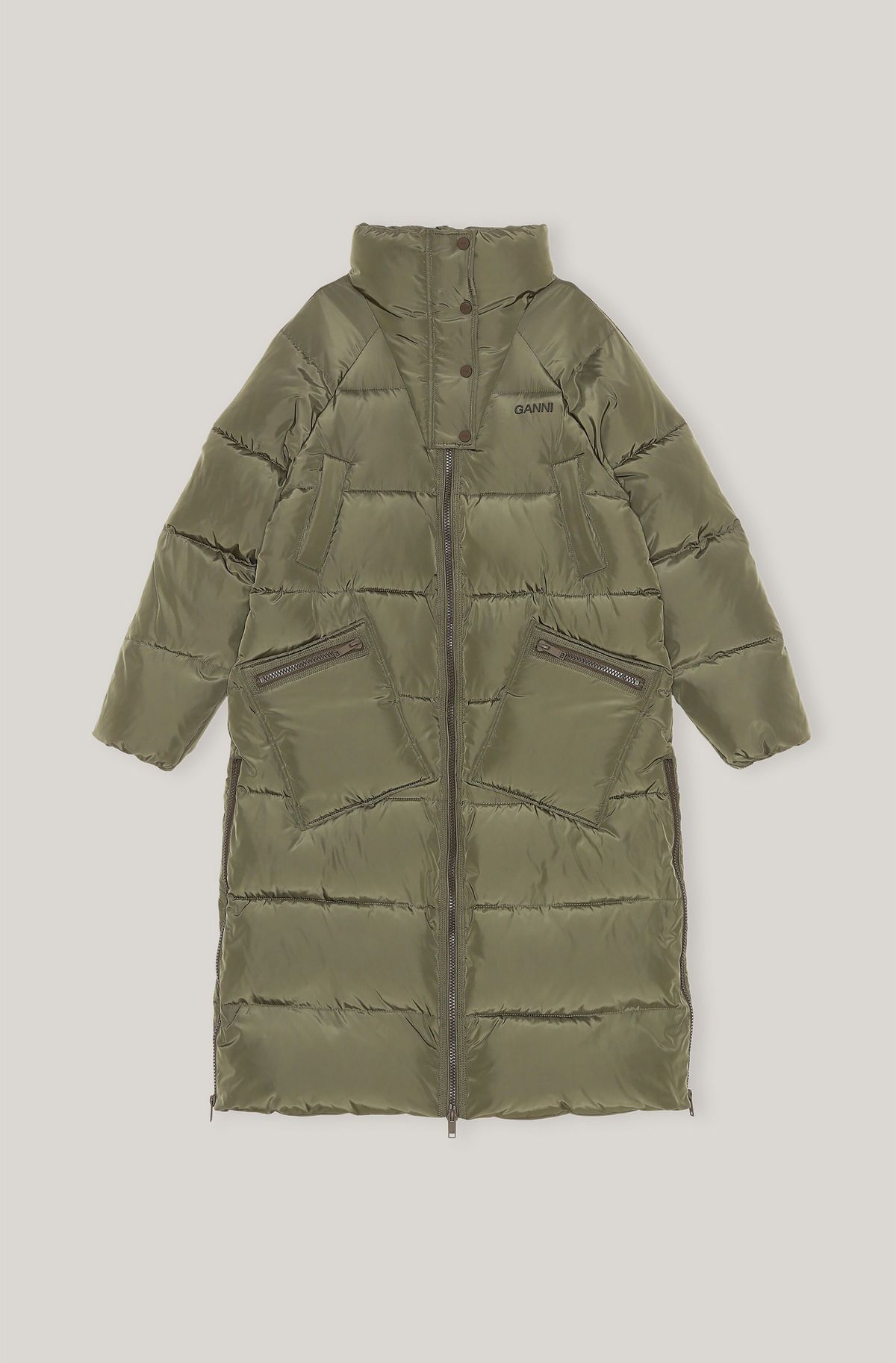 Ganni Recycled Polyester Oversized Puffer Jacket | Garmentory