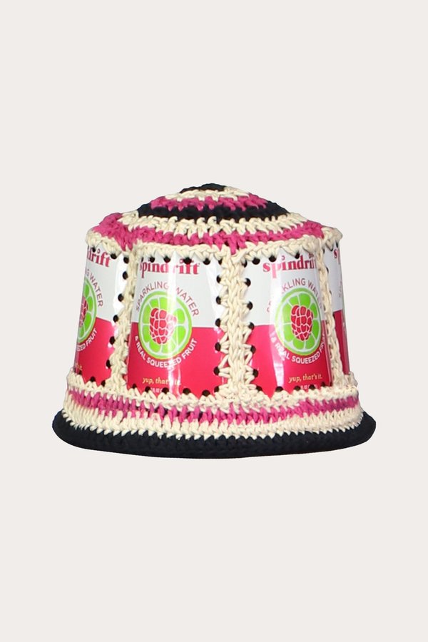 Anna Sui Recycled Crochet Hat - Raspberry | Garmentory