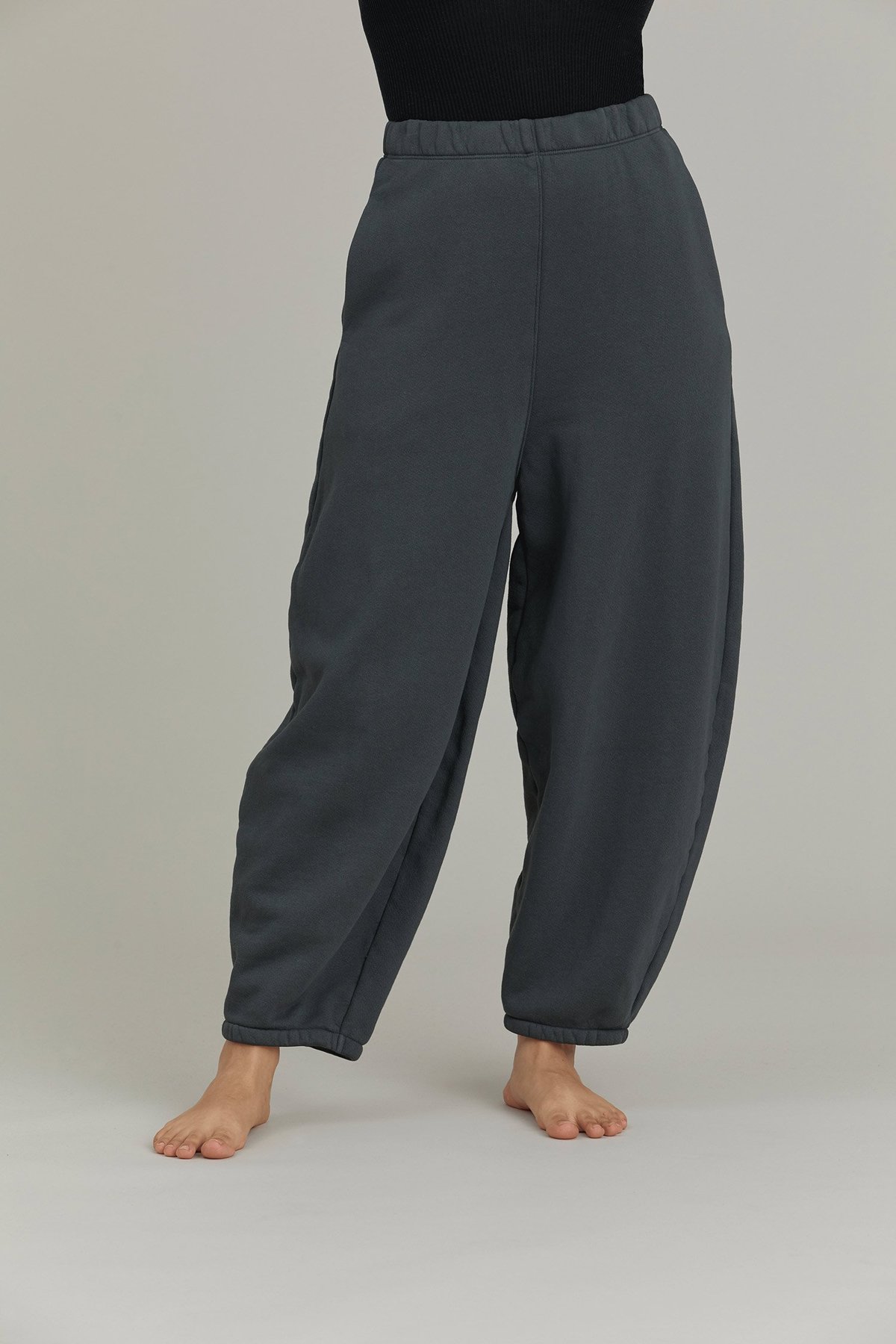Black Crane Wide Pants - Asphalt | Garmentory