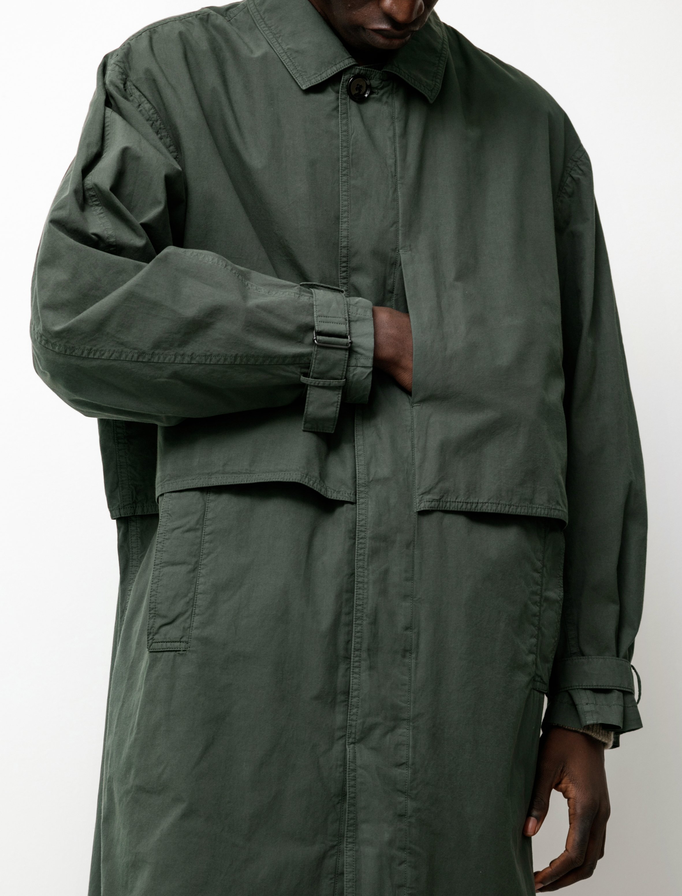 Lemaire Storm Flap Coat - Forest | Garmentory