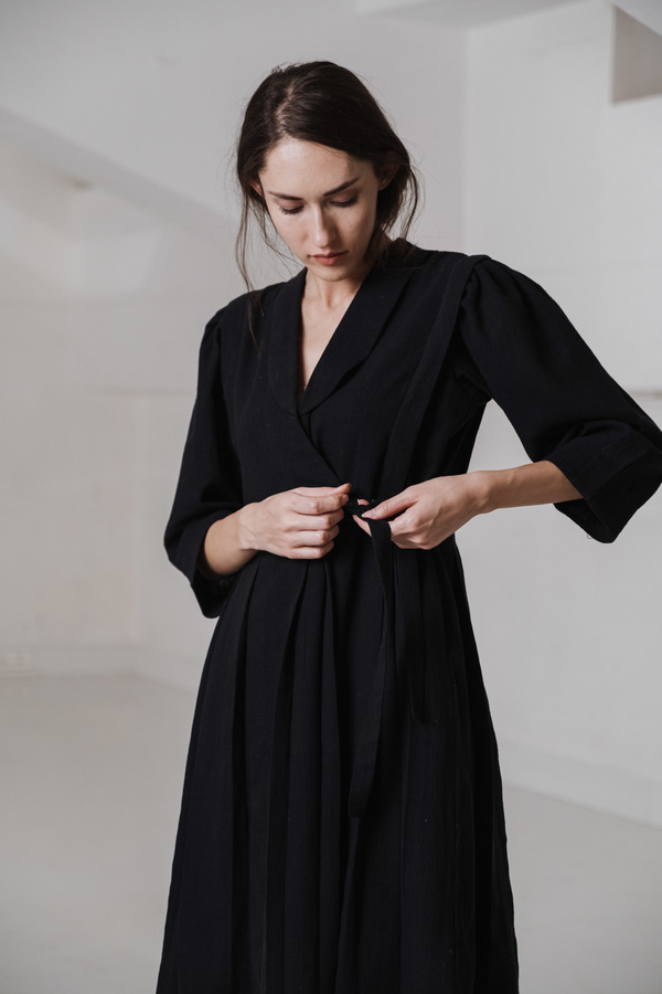World of Crow Ink Tea dress - black | Garmentory