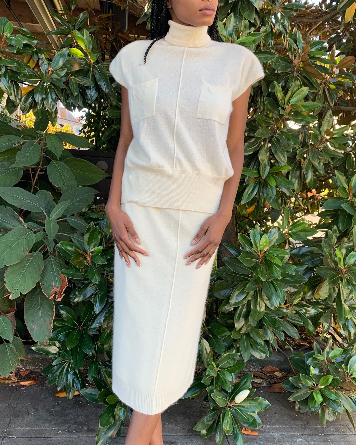 Vintage Angora Skirt - cream | Garmentory