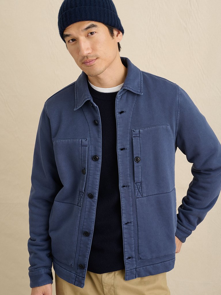Alex Mill Fleece Utility Jacket - Navy | Garmentory