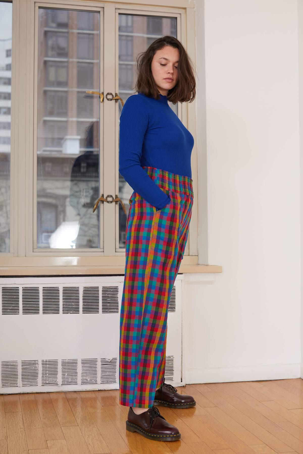 RUJUTA SHETH All Day Smocked Pant - Mini Multi Chex | Garmentory
