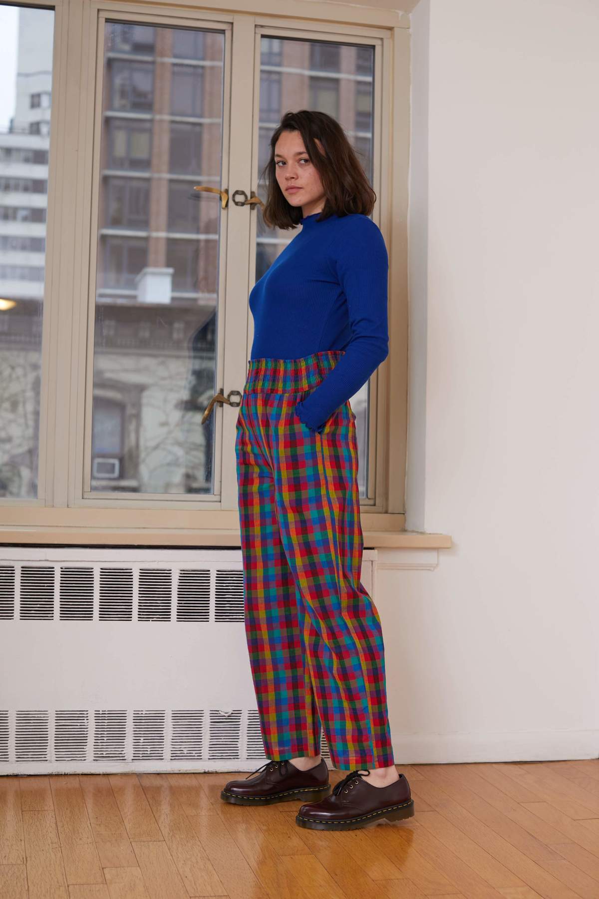 RUJUTA SHETH All Day Smocked Pant - Mini Multi Chex | Garmentory