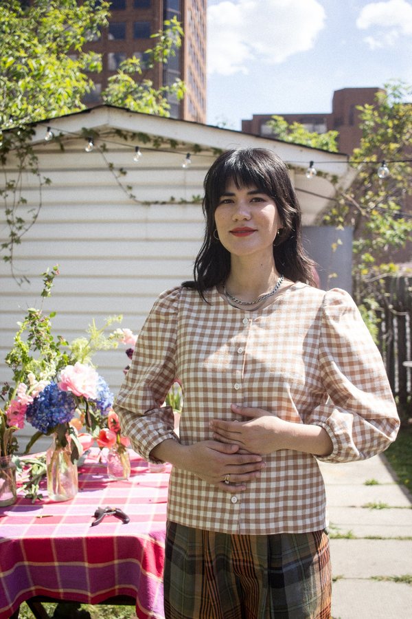 Eve Gravel Bardot Top - Caramel/Cream | Garmentory