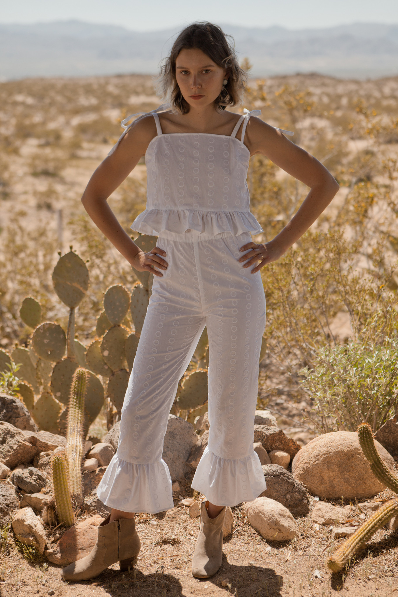 Lykke Wullf Linen Ruffle Pants | Garmentory