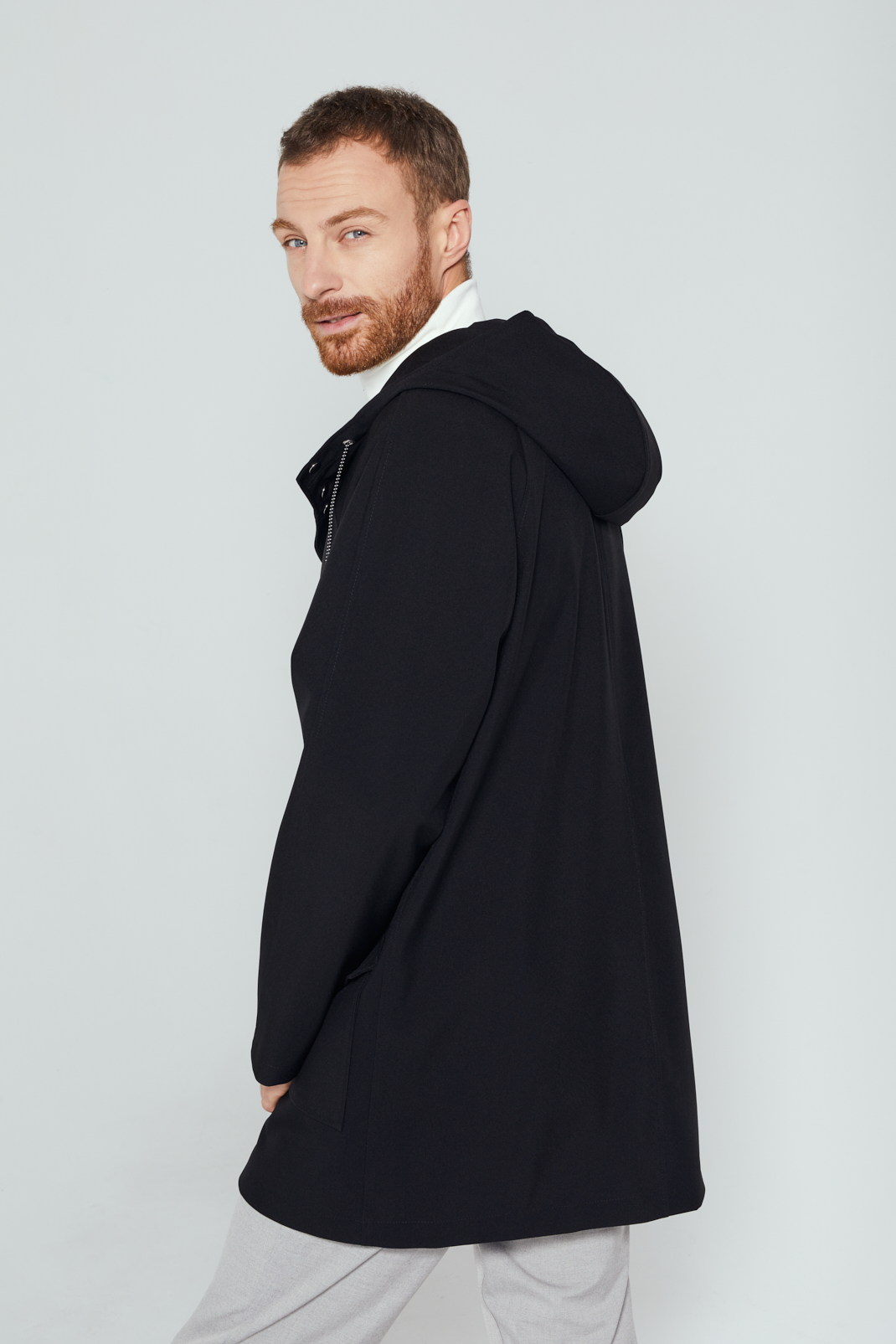UNISEX DUCKTAIL CITY RAINCOAT - BLACK | Garmentory
