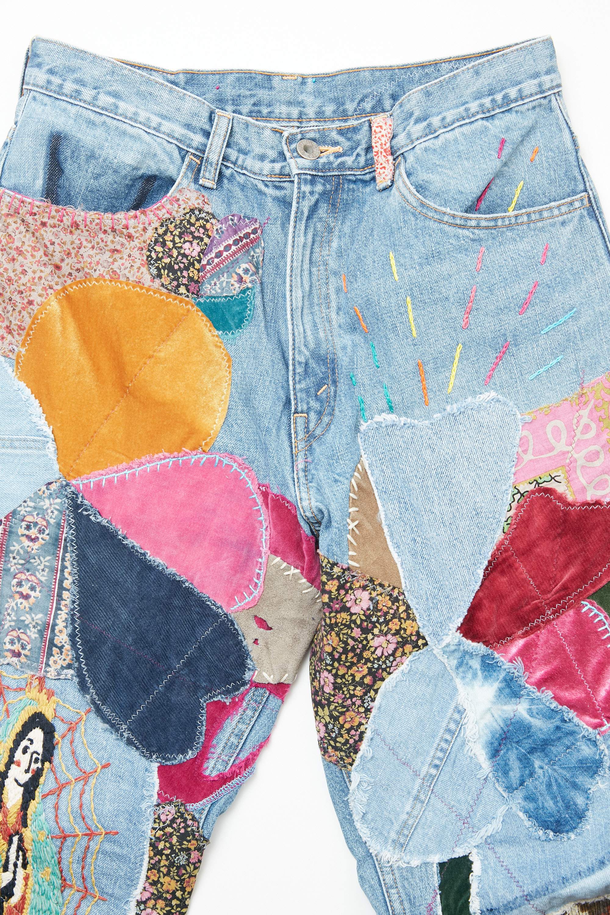 Kapital CRAZY EL PASO 5P RAT FLARE HIPPIE INSANE Jeans - Blue | Garmentory
