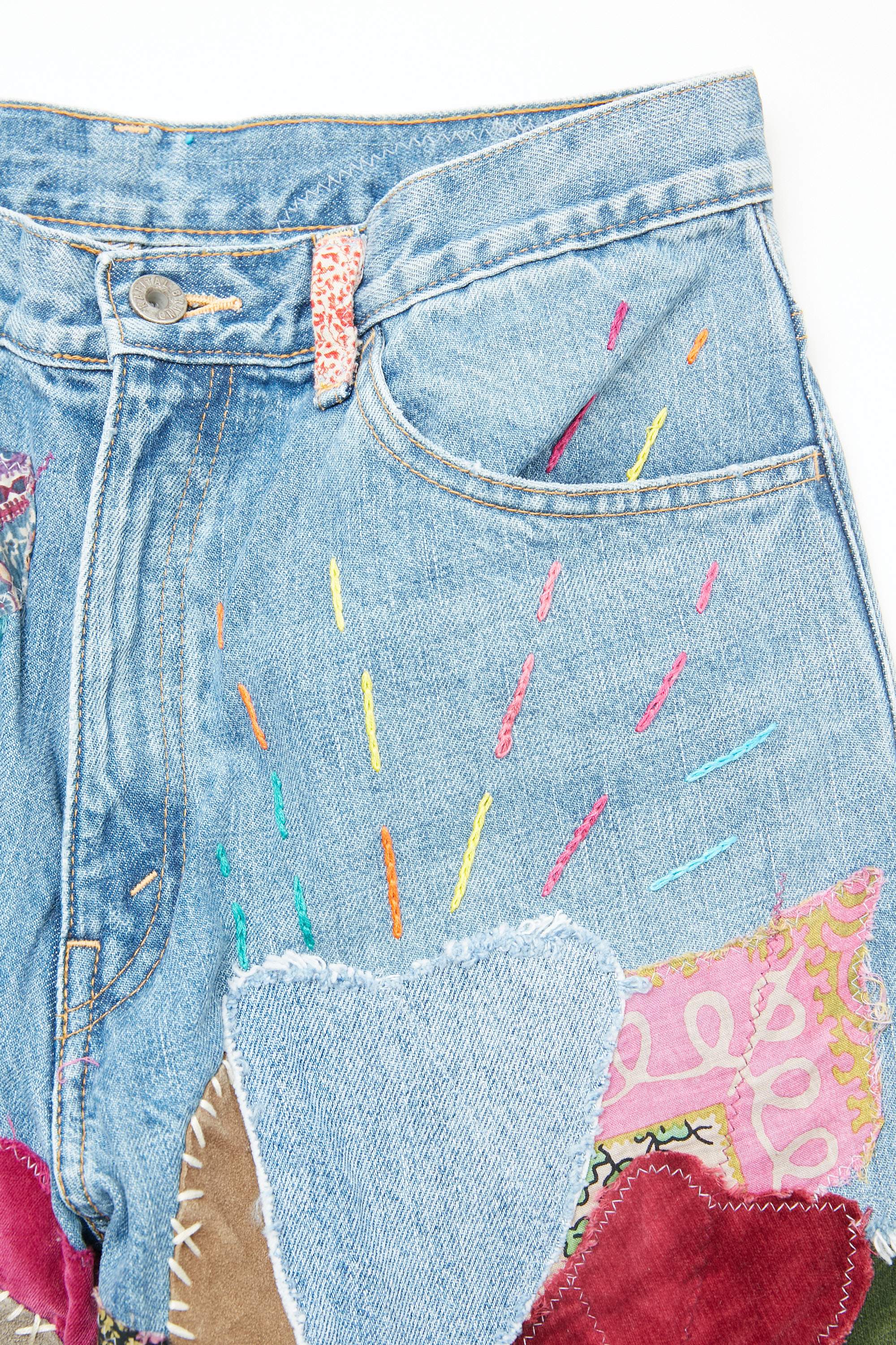 Kapital CRAZY EL PASO 5P RAT FLARE HIPPIE INSANE Jeans - Blue | Garmentory