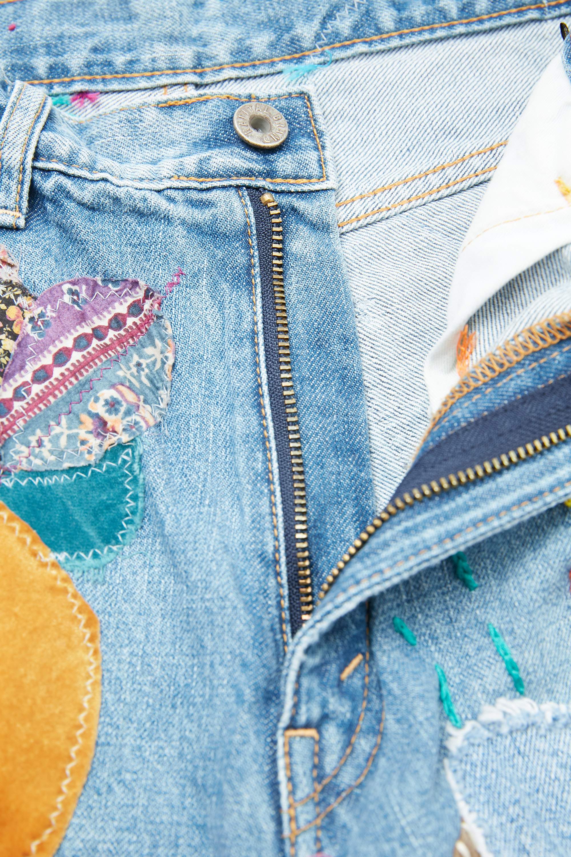 Kapital CRAZY EL PASO 5P RAT FLARE HIPPIE INSANE Jeans - Blue | Garmentory