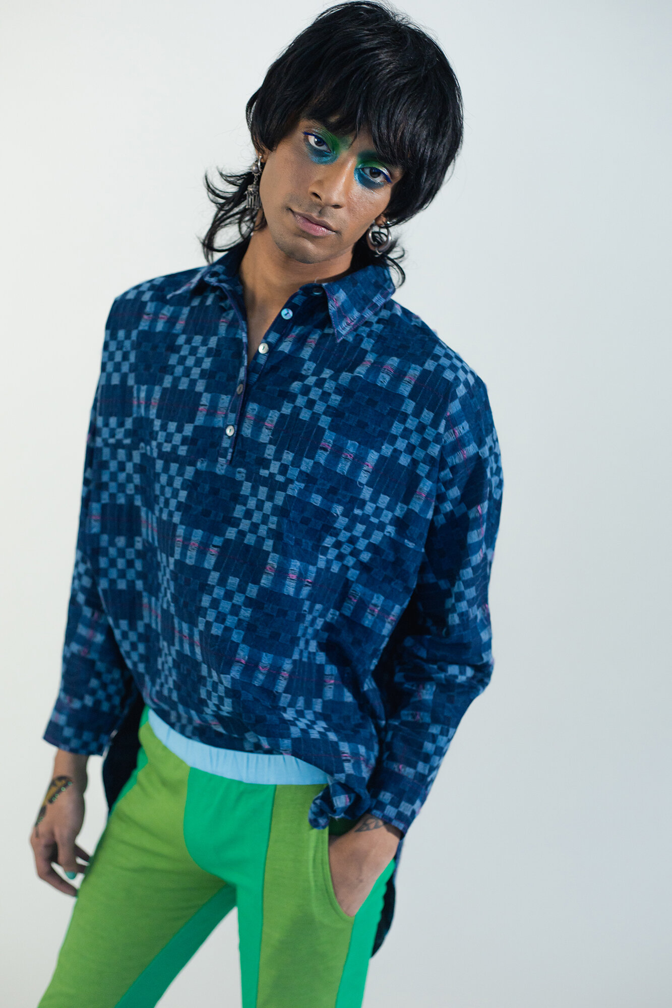 Abacaxi Indigo Jacquard Shirt | Garmentory