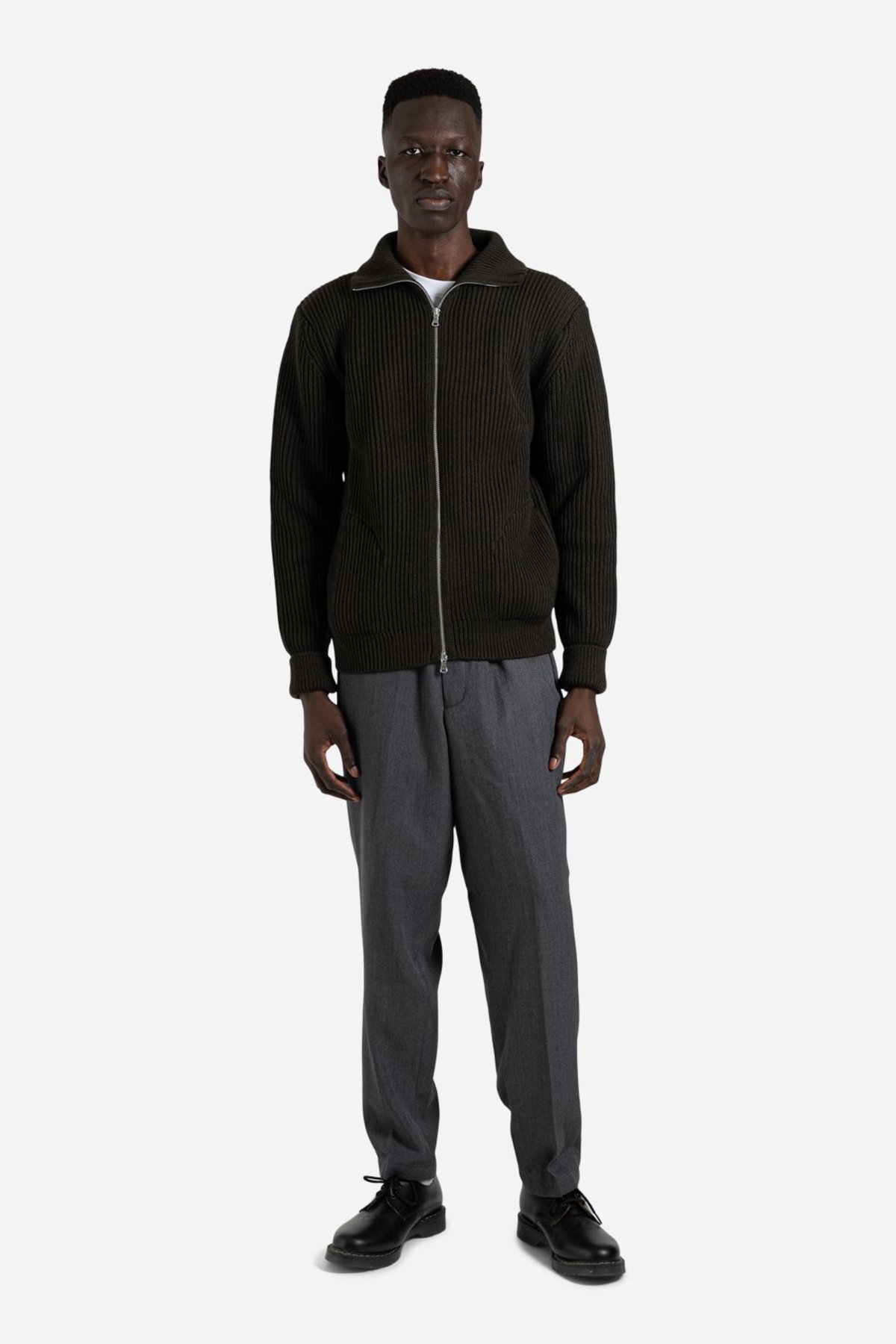 Andersen-Andersen Navy Full-Zip with Pockets - Hunting Green | Garmentory