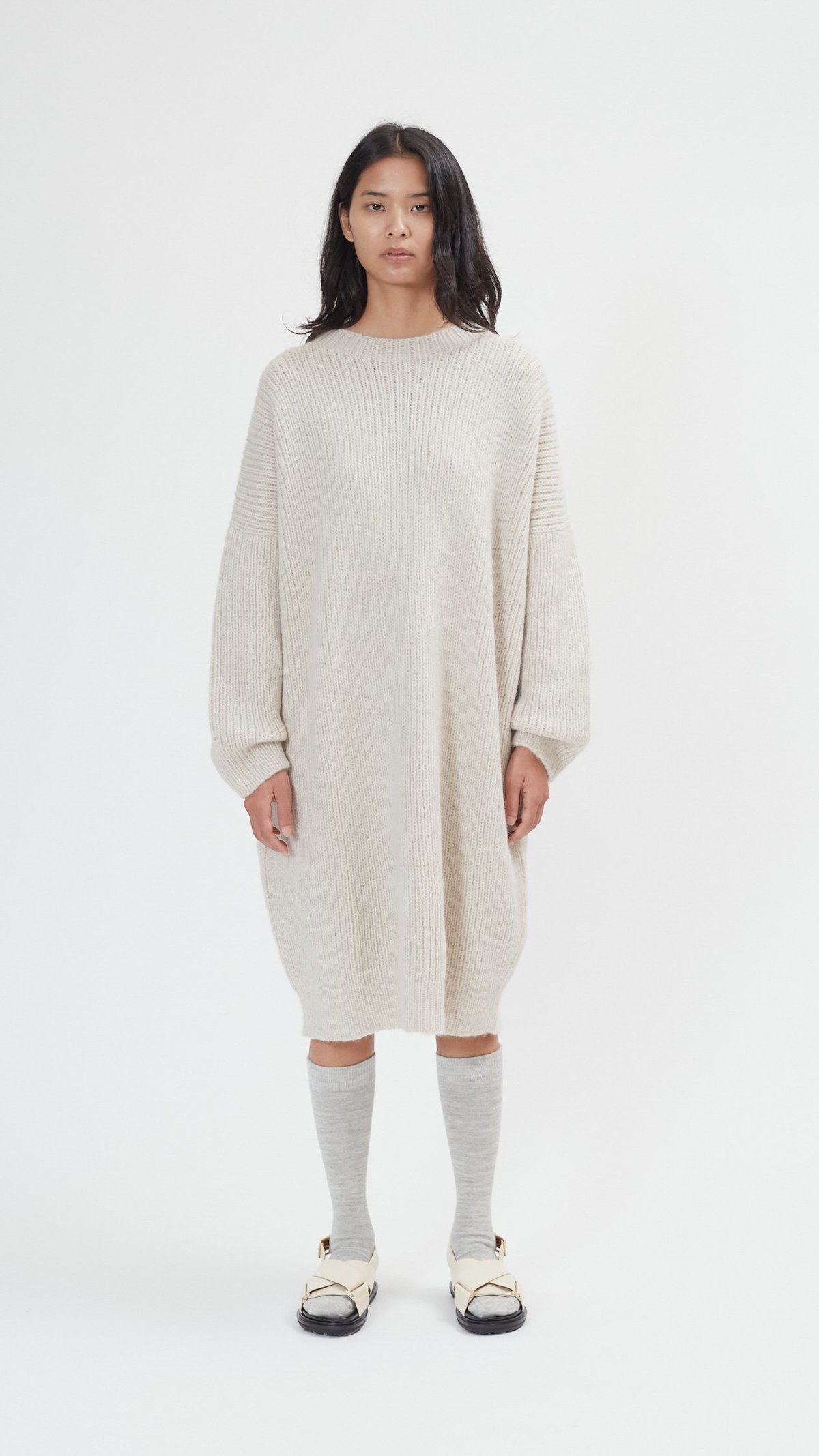 Lauren Manoogian Rib Dress - Plaster | Garmentory