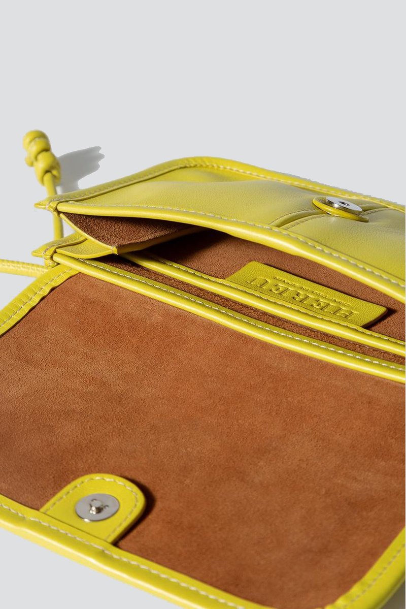 Hereu Leather Terra Mini Crossbody - Yellow | Garmentory