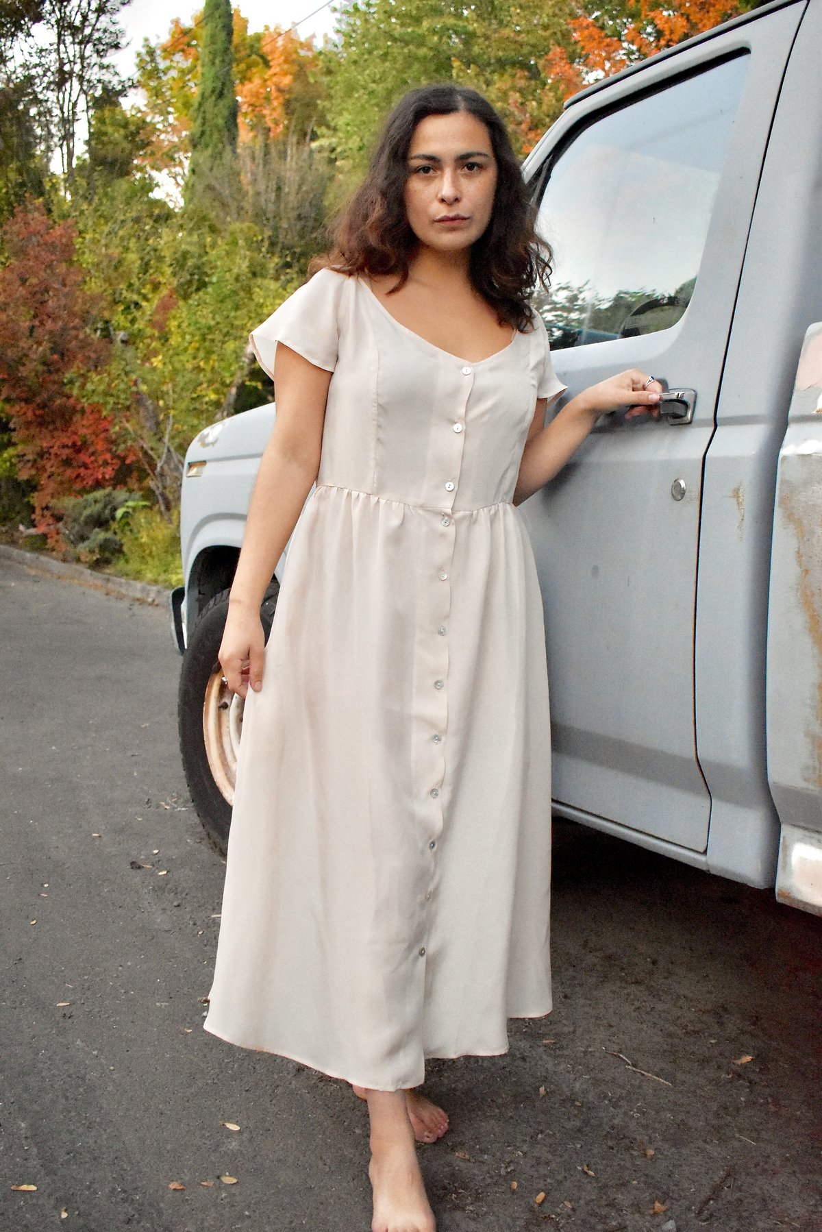 Altar Houseline Vicky Vale Dress - Seashell Cupro | Garmentory