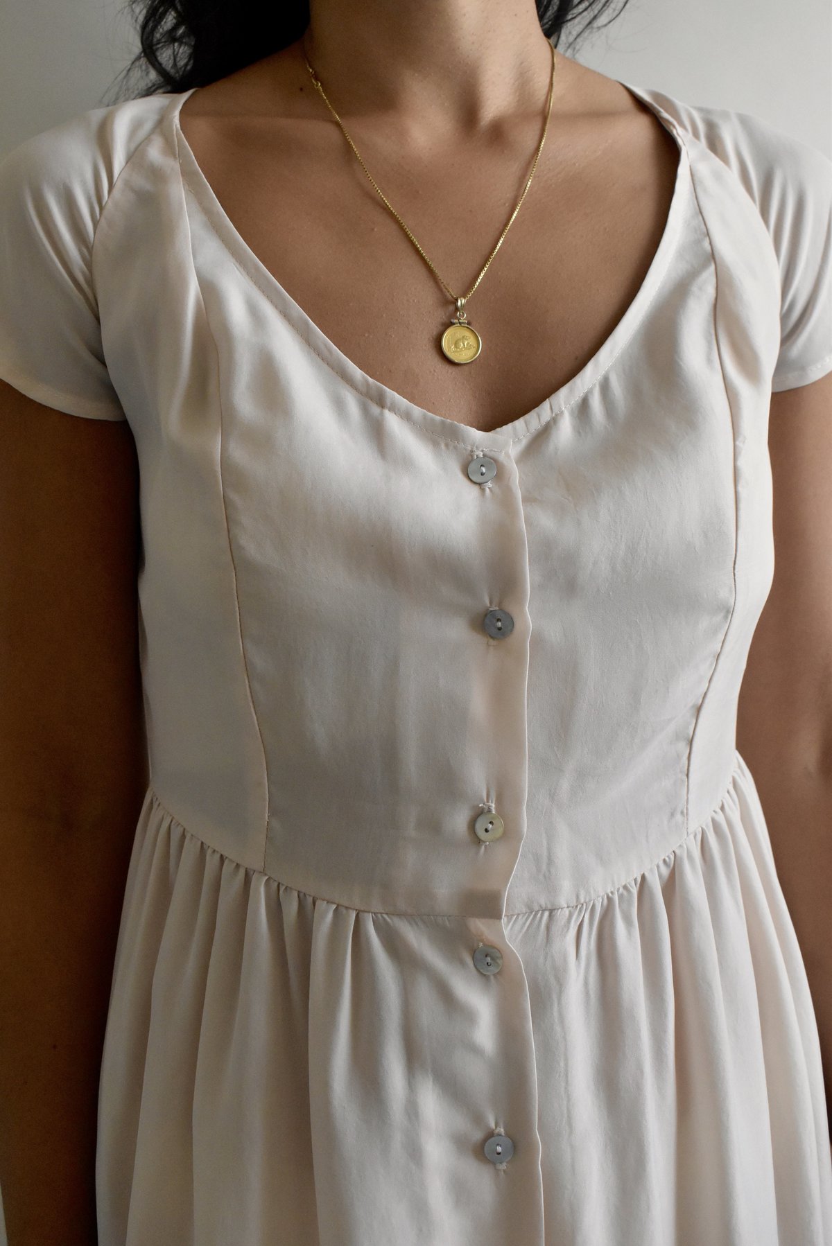 Altar Houseline Vicky Vale Dress - Seashell Cupro | Garmentory