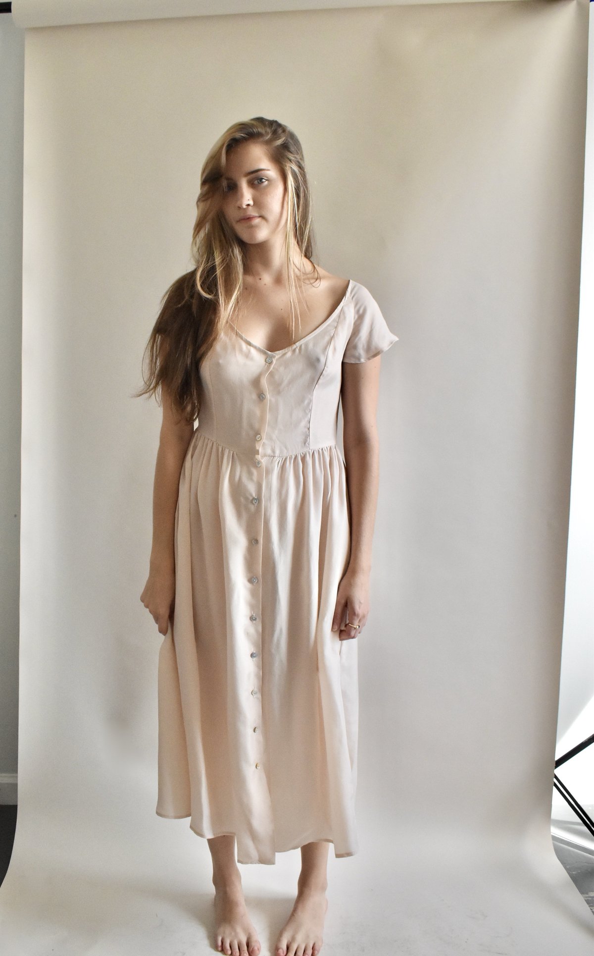 Altar Houseline Vicky Vale Dress - Seashell Cupro | Garmentory