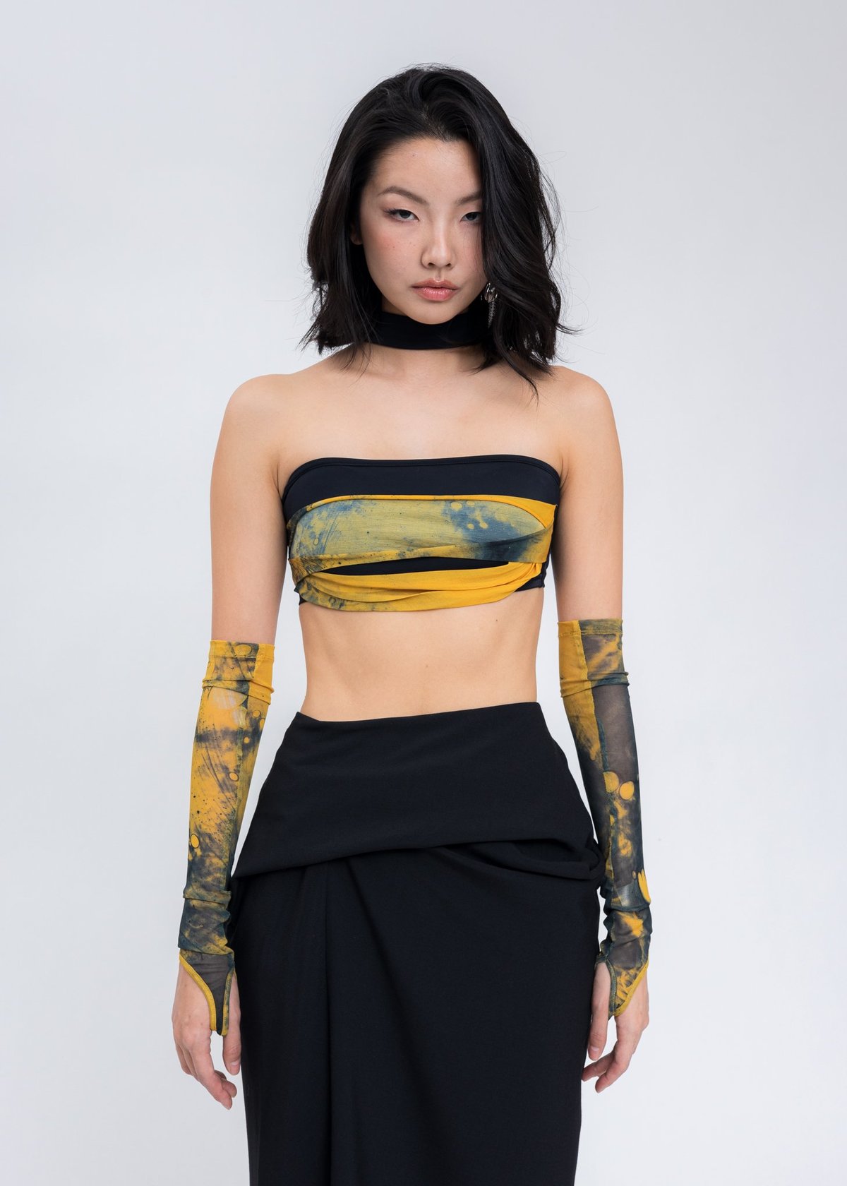 Oude Waag Arm Sleeves - Yellow Printed | Garmentory