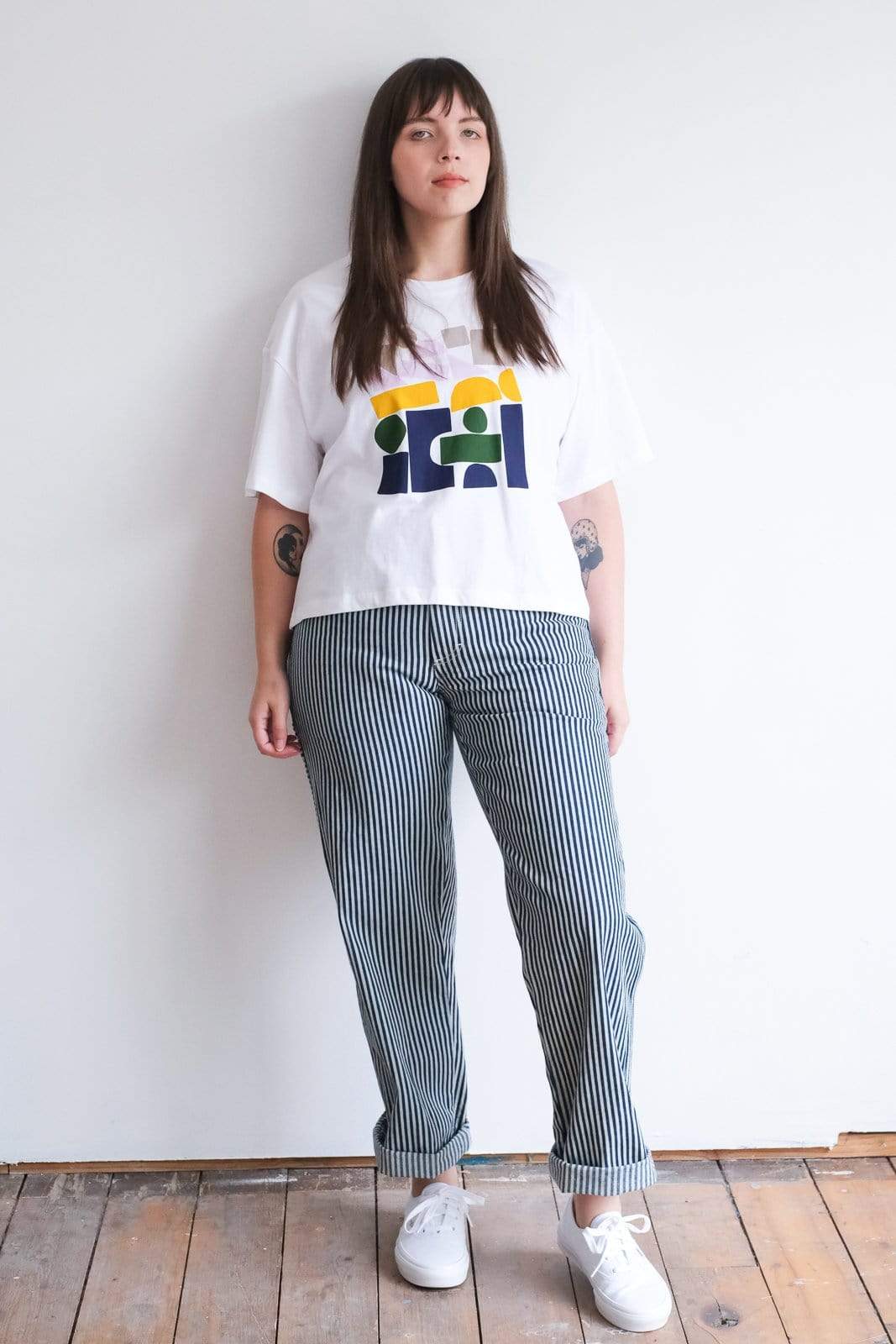 Gravel & Gold Painter Pant - Conductor Stripe | Garmentory