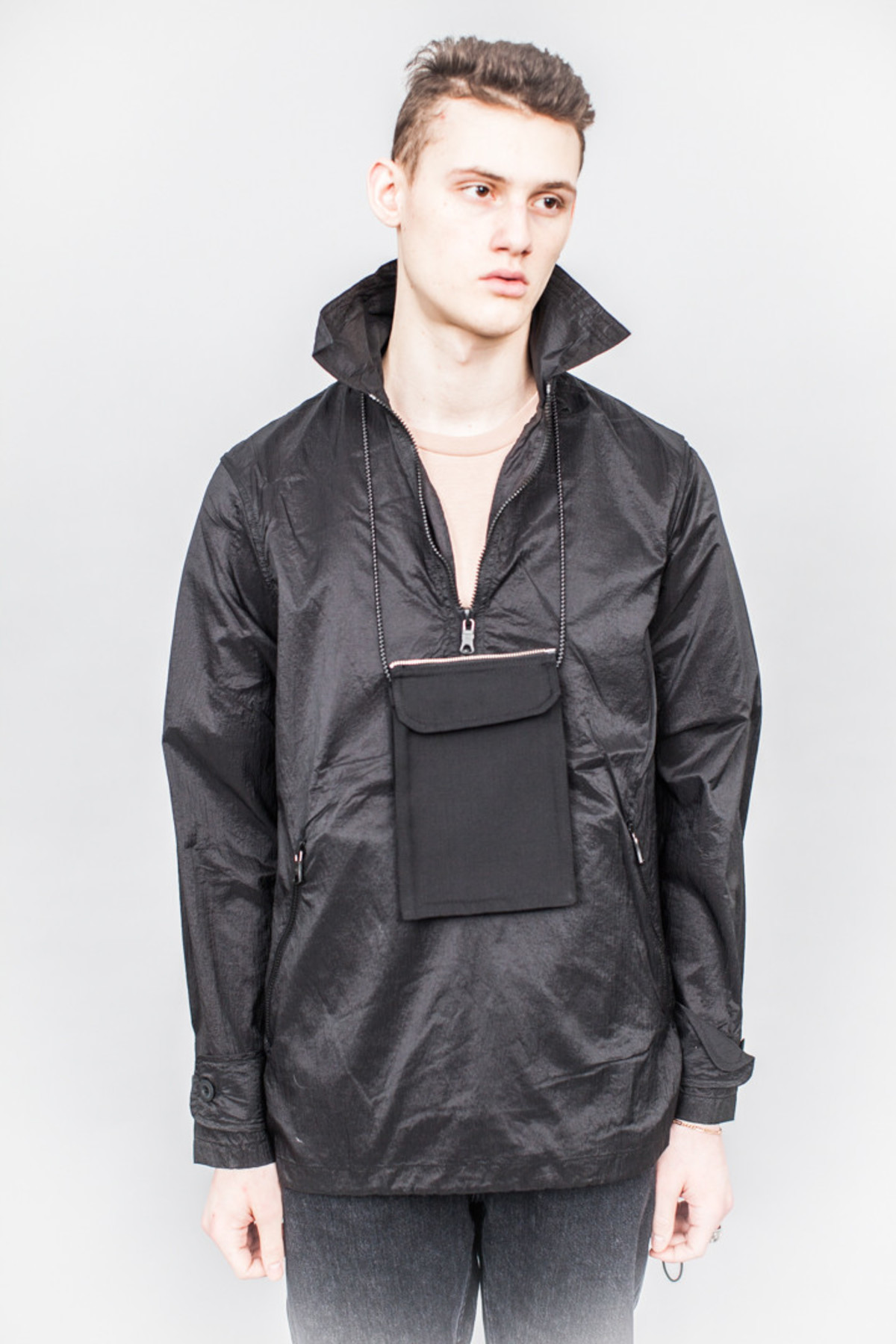 Our Legacy Half Zip Smock Parachute Black | Garmentory