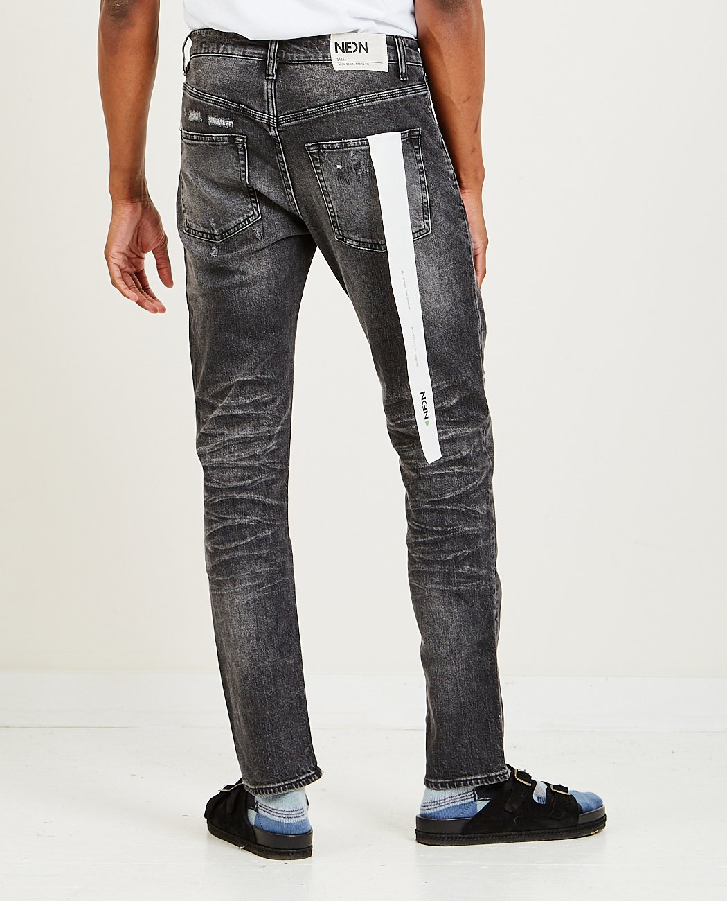 NEON DENIM BRAND Thunders Vintage Repair Jean - Black | Garmentory