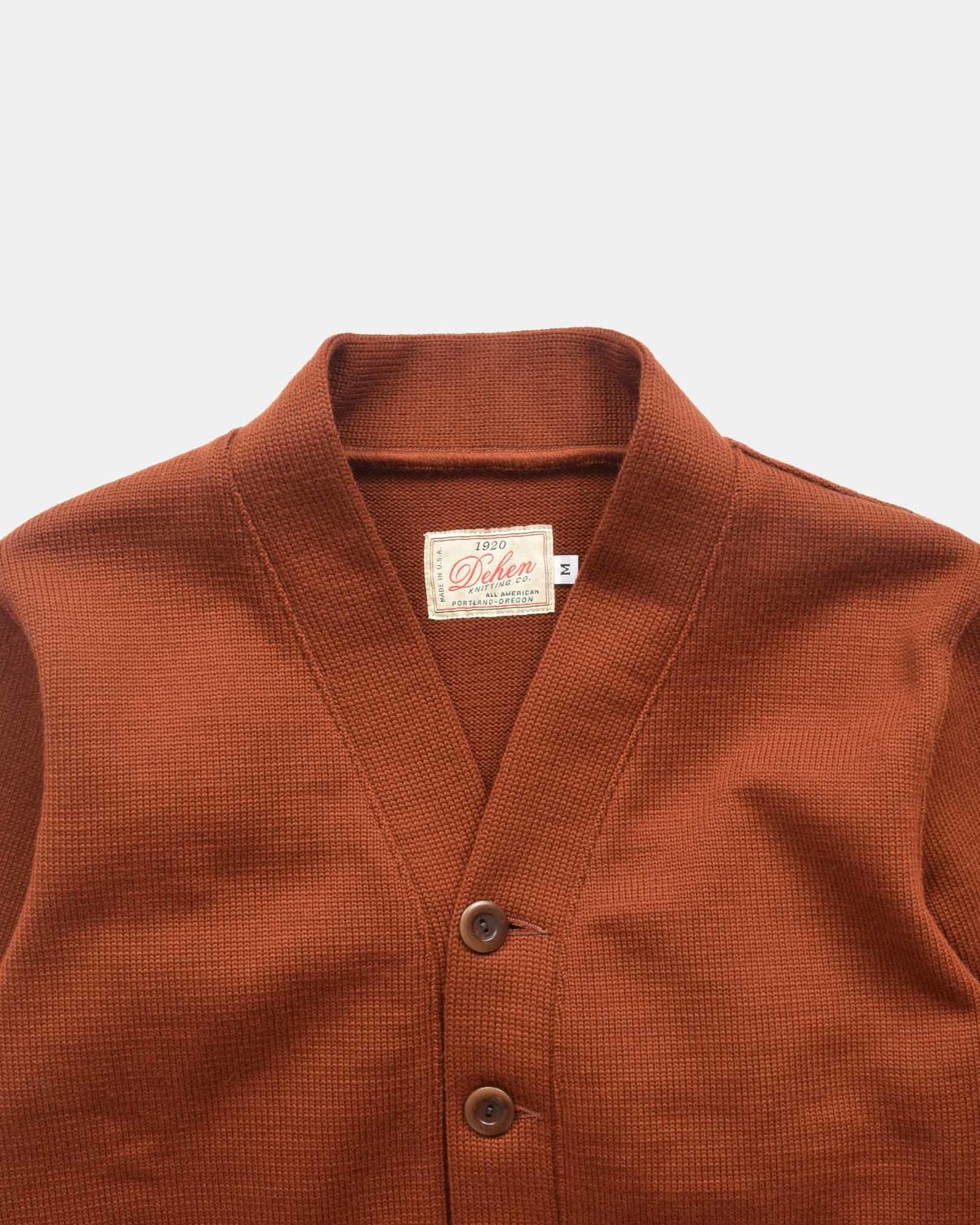 Dehen Wool Classic Cardigan Sweater - Tobacco | Garmentory