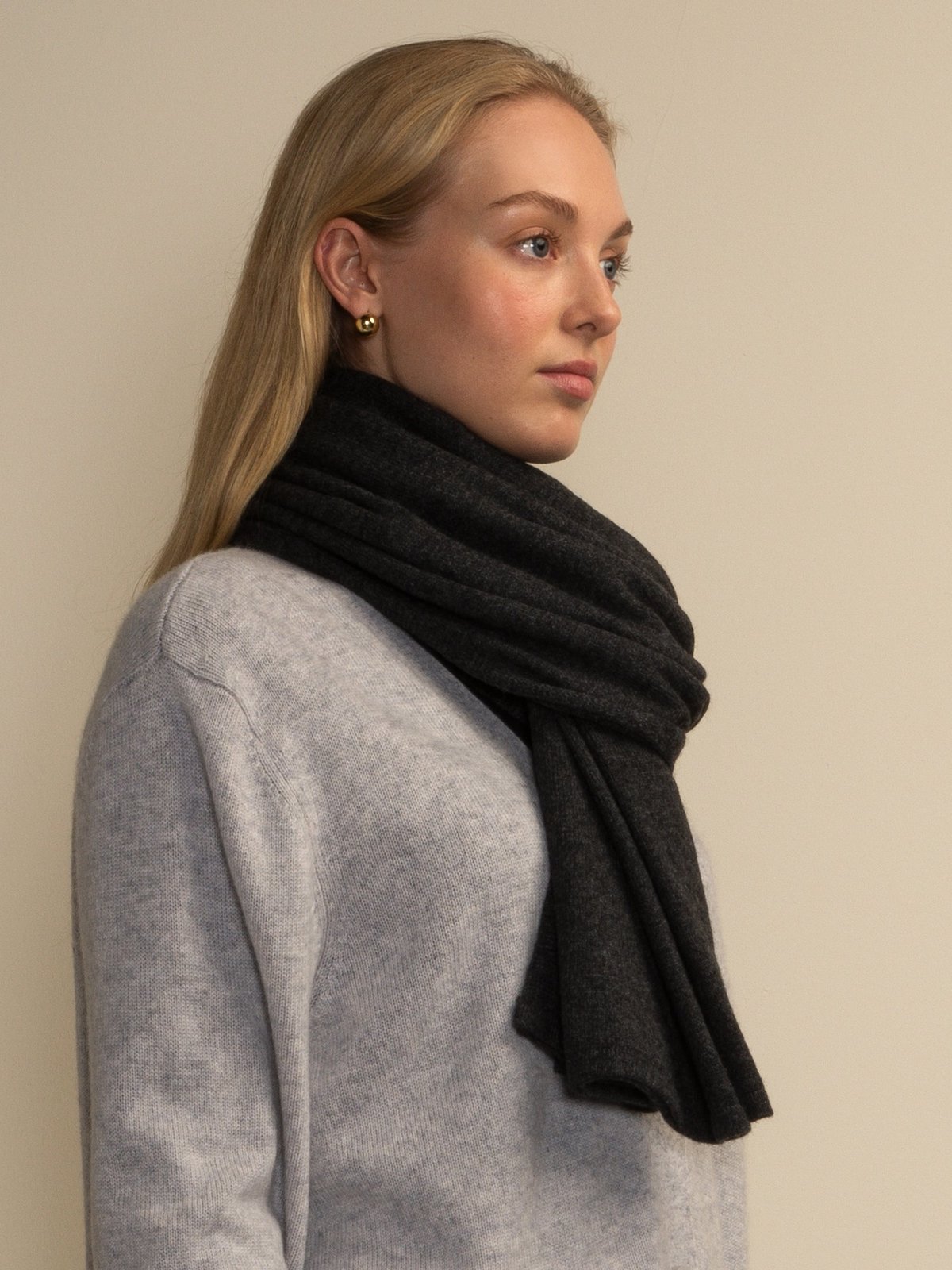 PURECASHMERE NYC Oversized Scarf - Graphite | Garmentory