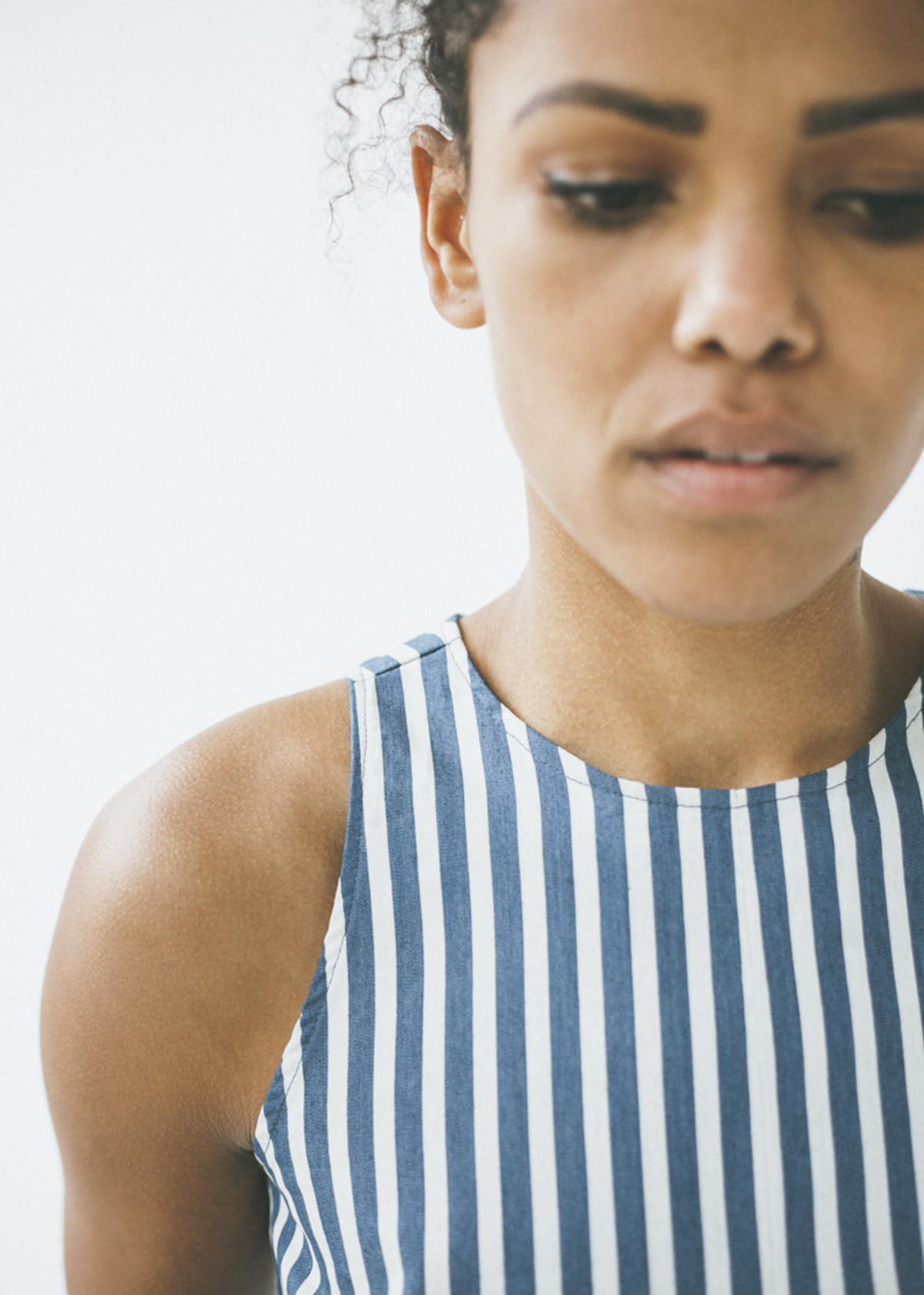 Amanda Moss Piper Top - Blue/White Stripe | Garmentory