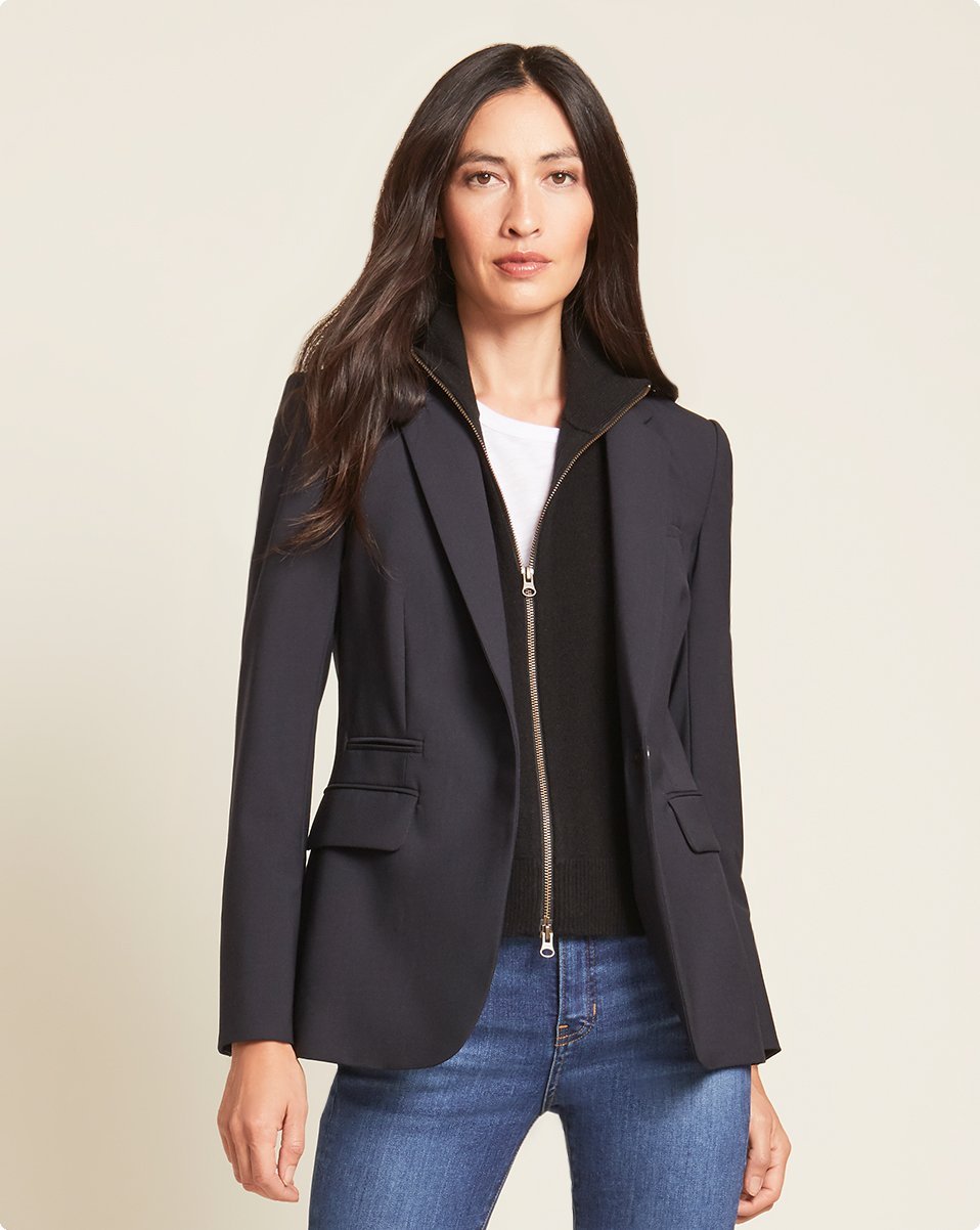 Veronica Beard Cashmere Uptown Dickey with Cuffs - Black | Garmentory