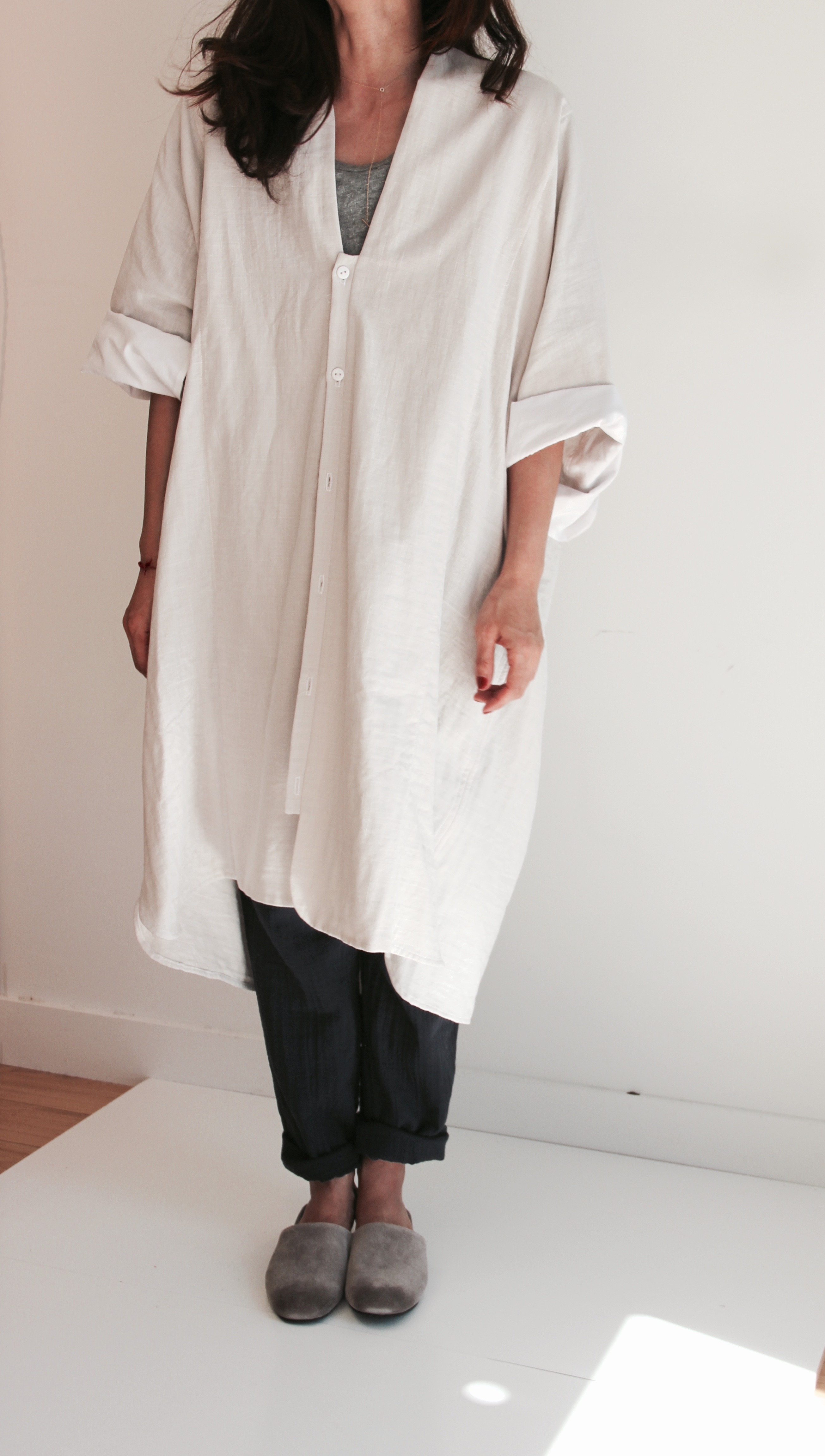 HACK WITH DESIGN HOUSE BUTTON-UP TUNIC DRESS/JACKET | Garmentory