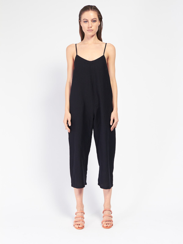 Ali Golden Wide Leg Jumper Black | Garmentory