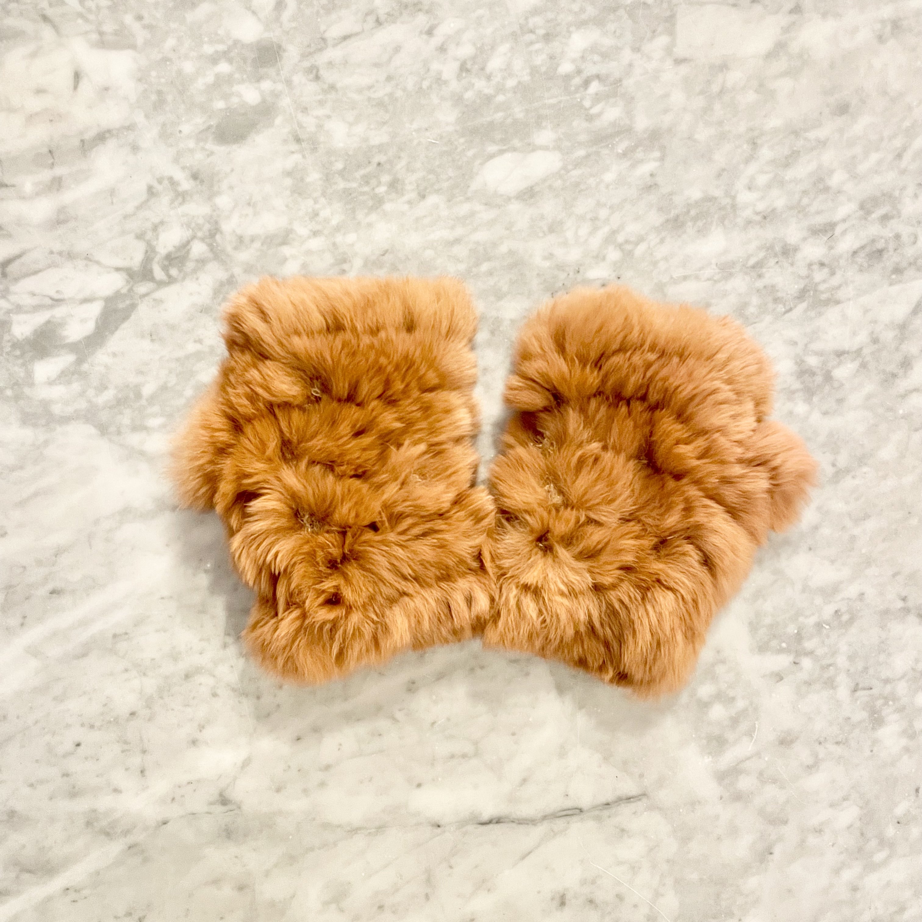 Jocelyn rabbit fur fingerless gloves store