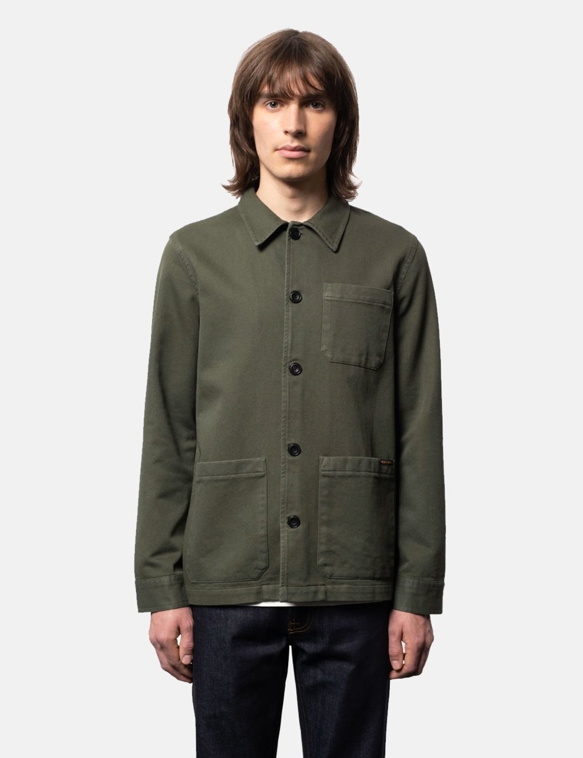 Nudie Jeans Barney Worker Jacket - Olive Green | Garmentory