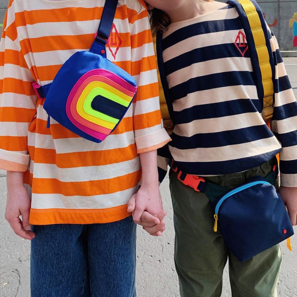 Kids STATE BAGS Lorimer Fanny Pack - Green/Navy | Garmentory