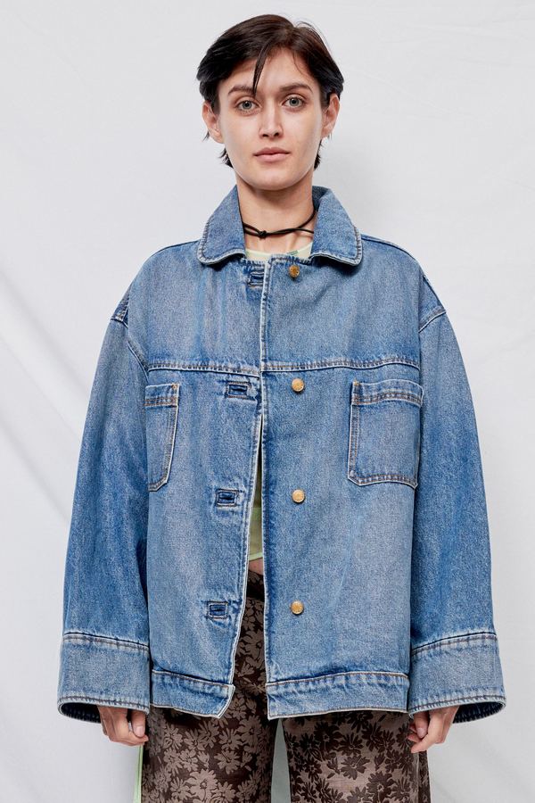 B Sides Sydney Blue Stadium Jacket - Blue Indigo | Garmentory