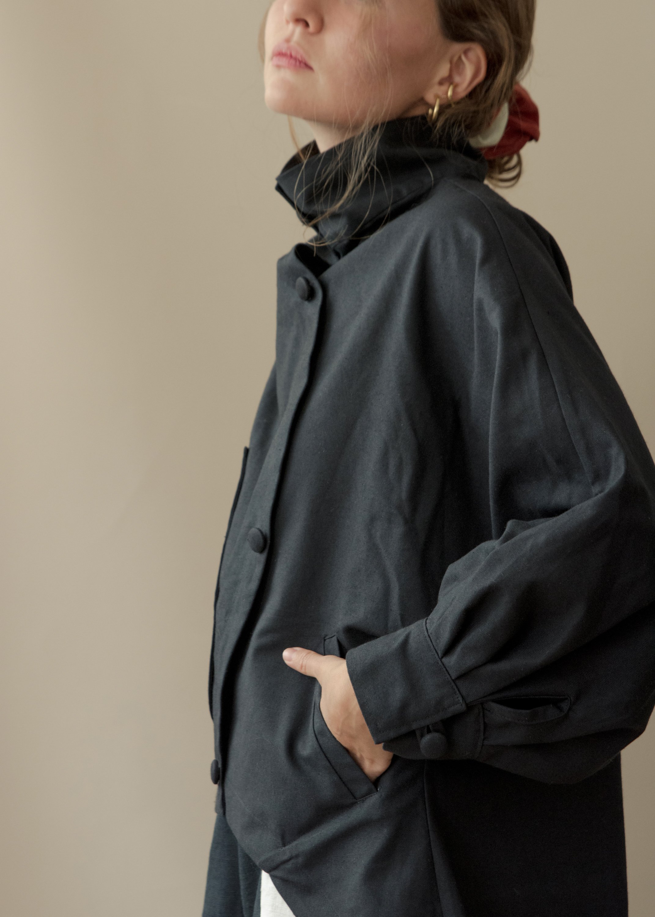 Nin Studio Flight Jacket Long - Black | Garmentory