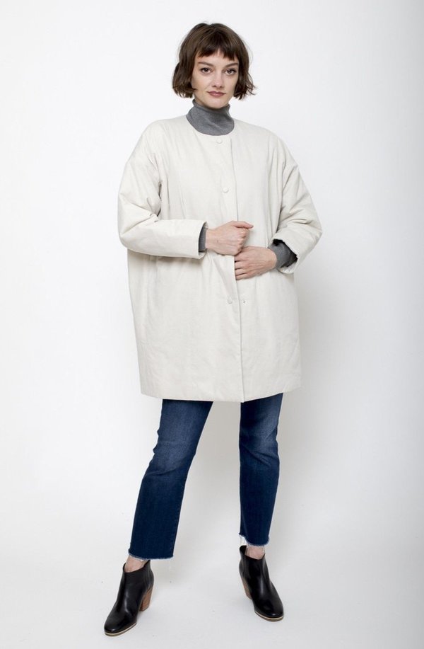 Evam Eva Padding Short Coat - Ecru | Garmentory