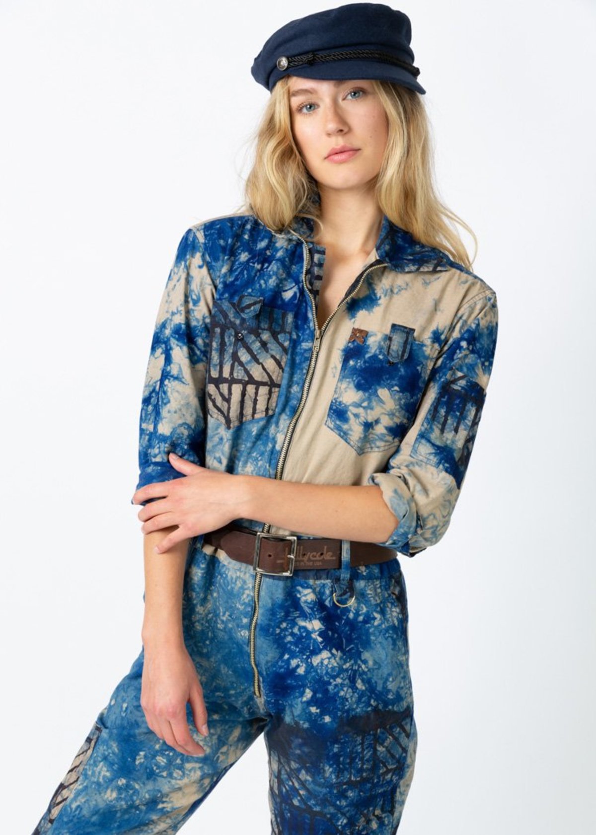 KikoRomeo Batik Edu Overalls - Blue Tie Dye | Garmentory