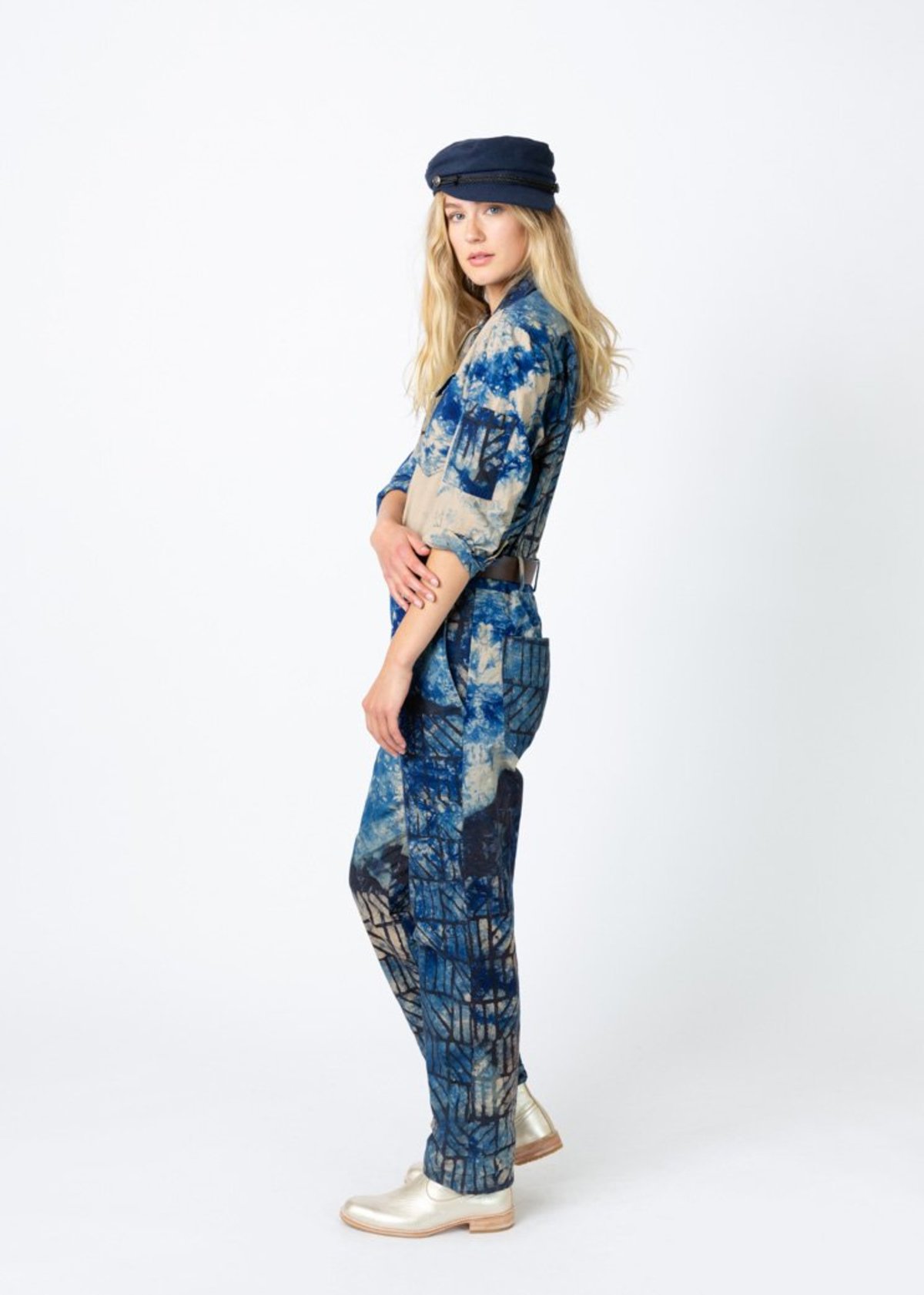 KikoRomeo Batik Edu Overalls - Blue Tie Dye | Garmentory
