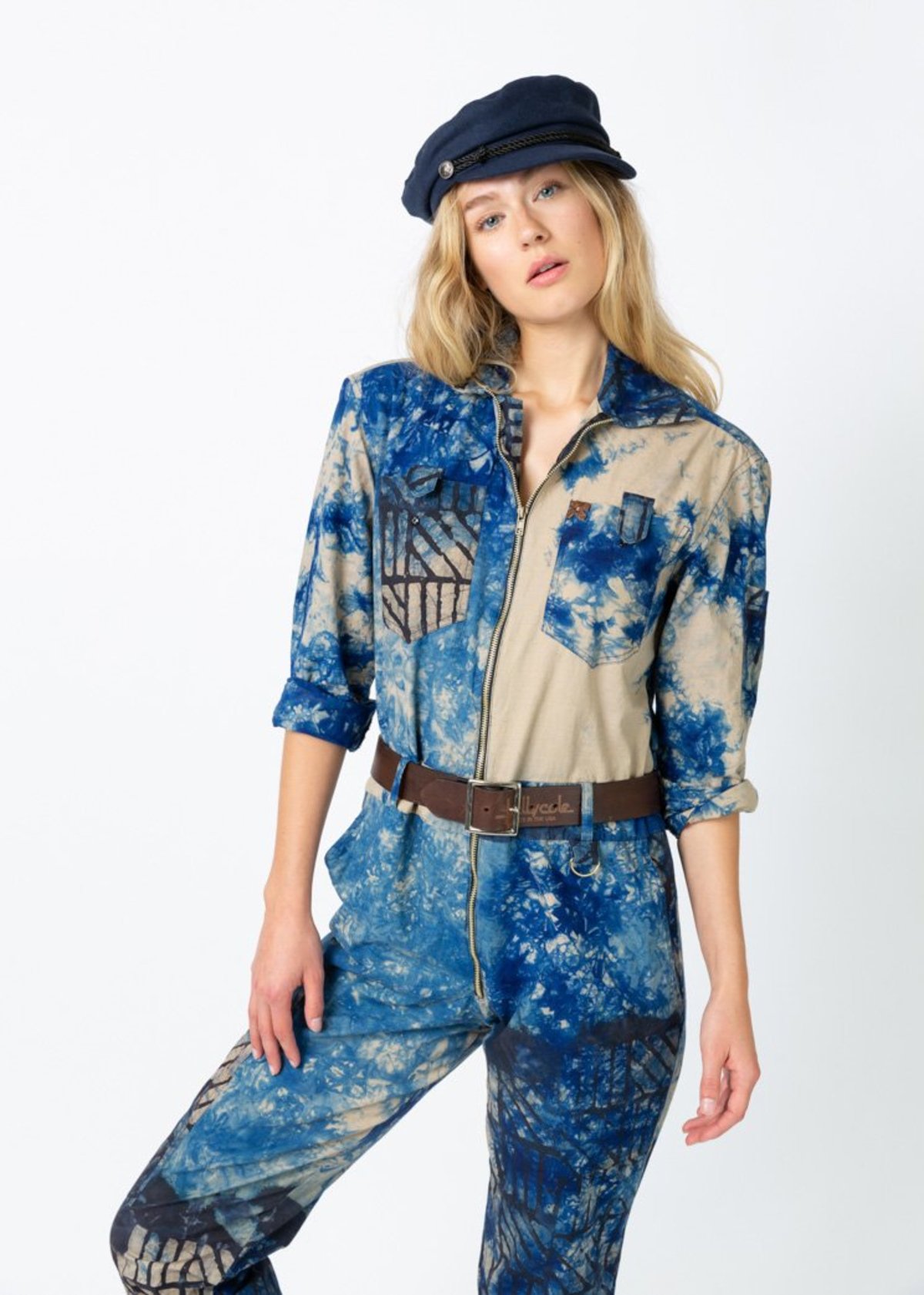 KikoRomeo Batik Edu Overalls - Blue Tie Dye | Garmentory