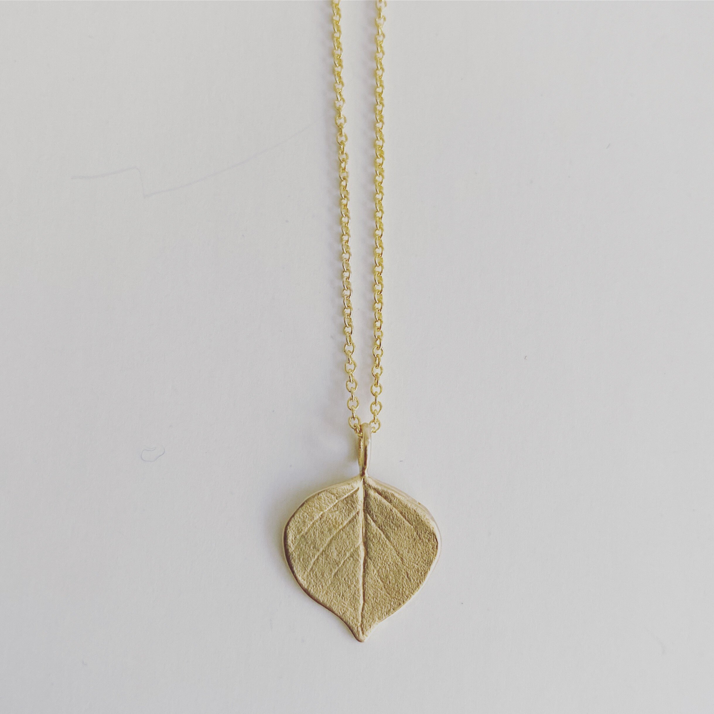 Caitlin Dunn - Small Aspen Leaf Necklace (Bronze) | Garmentory